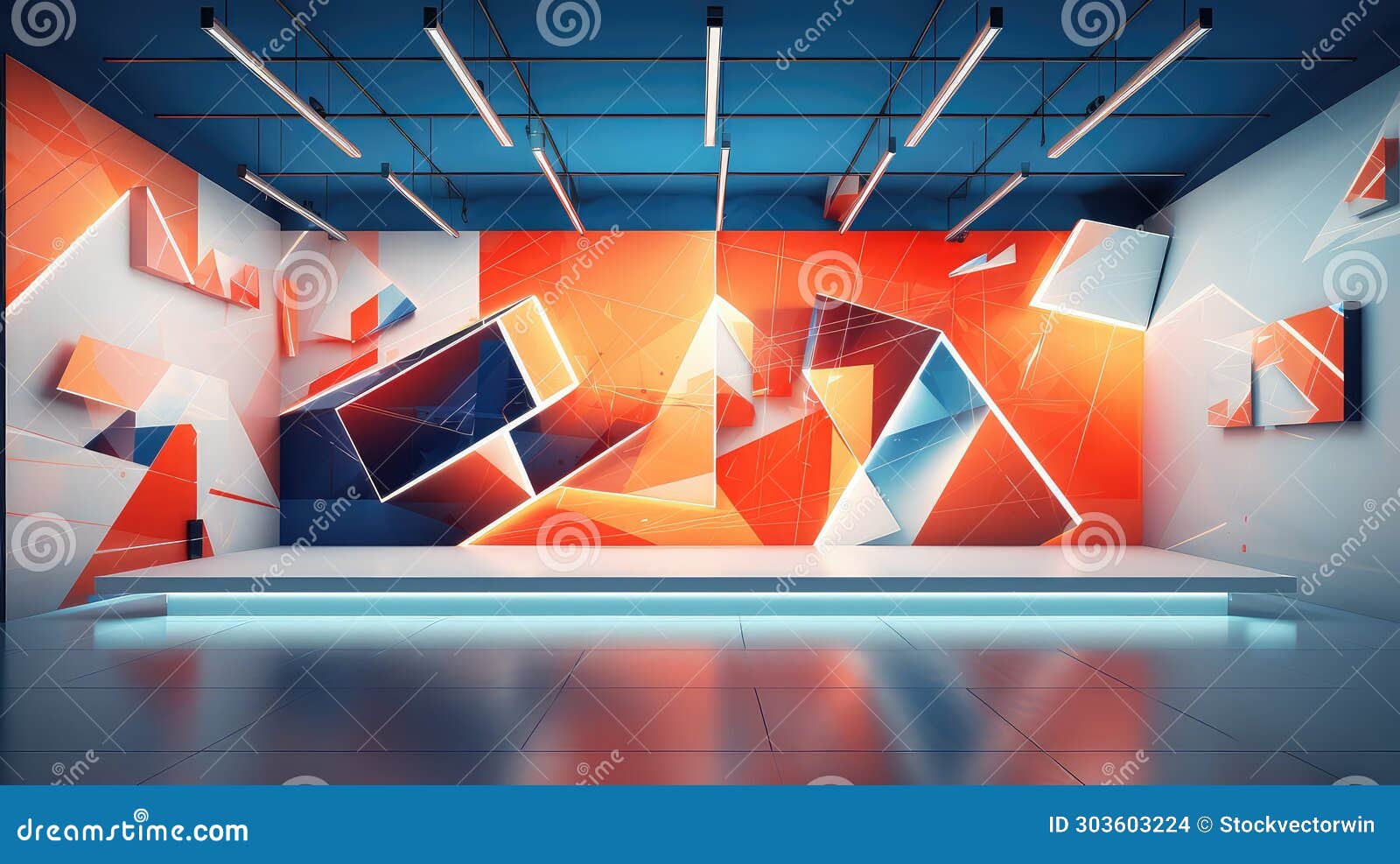 Design Render Studio Background Stock Illustration - Illustration of ...