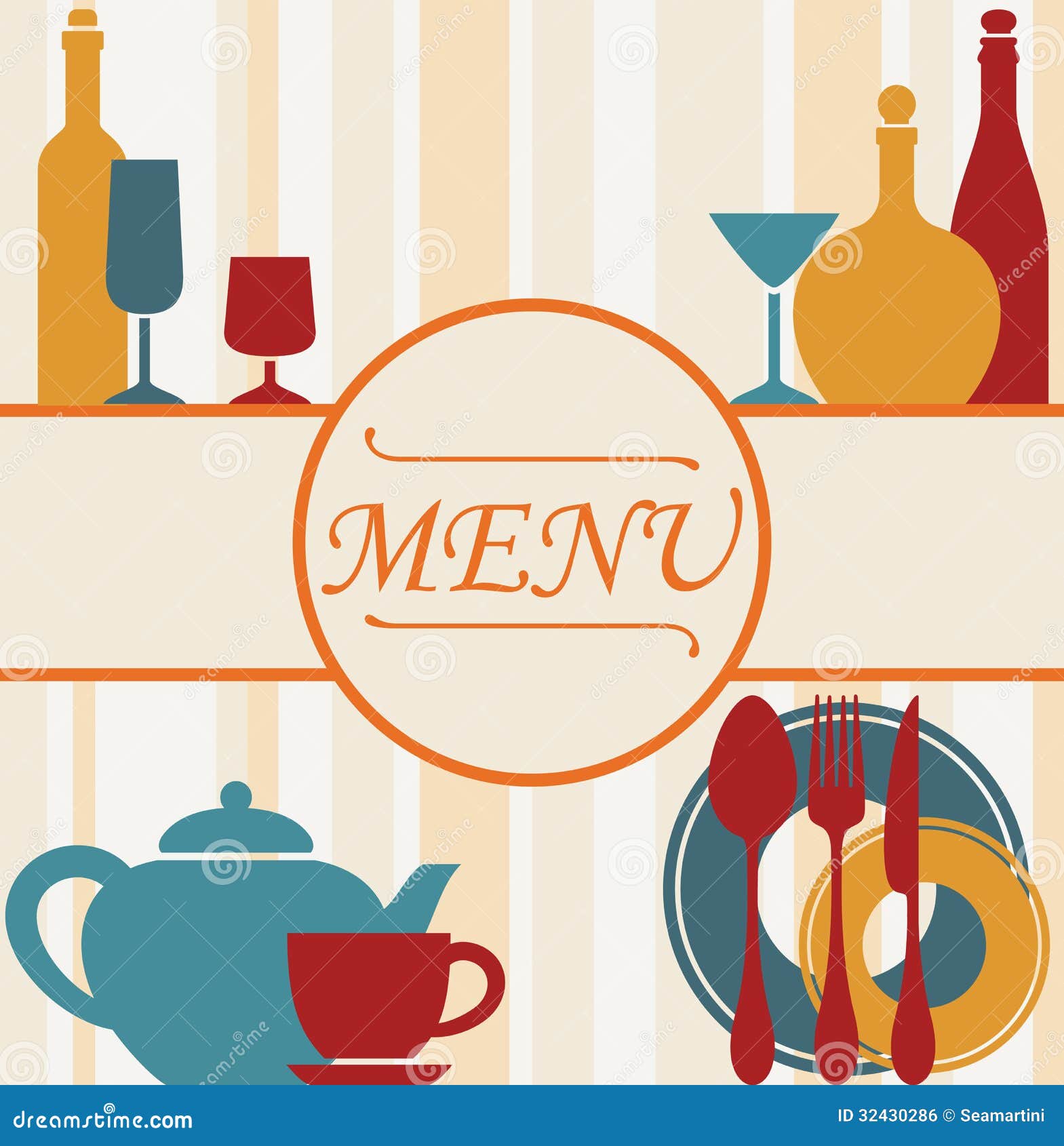 Design of Restaurant Menu Background Stock Vector - Illustration of ...