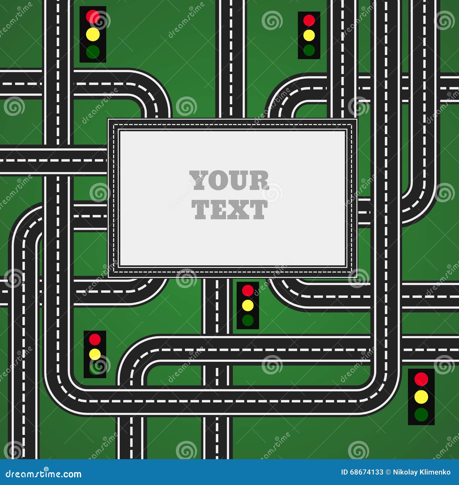 Design Road Street Frame Vector Illustration Eps 10 Stock Vector ...