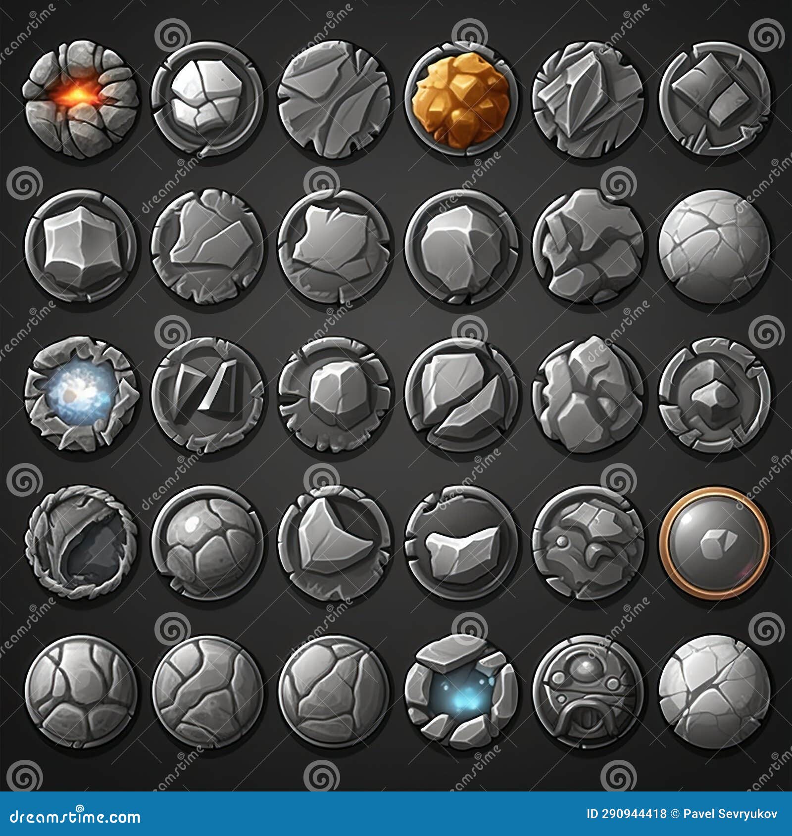 Design Rock Stone Button Ai Generated Stock Photo - Image of template ...