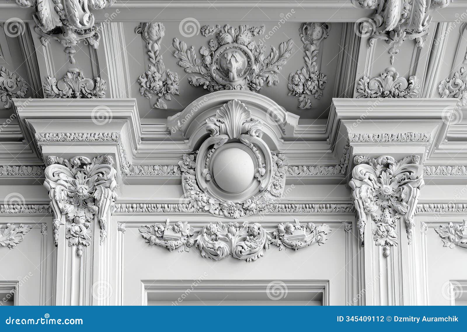 Design of Rococo Ceilings, Classic Architecture Stock Photo - Image of ...