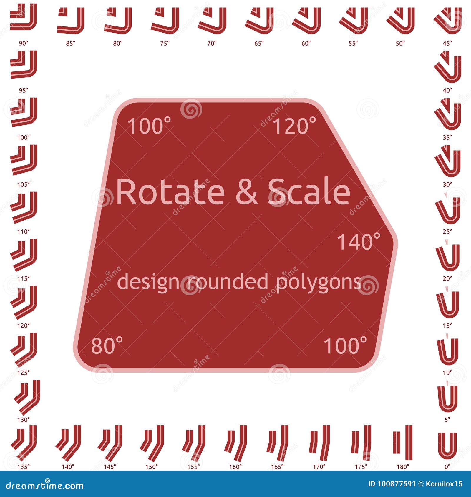 Design rounded polygons stock vector. Illustration of fragment - 100877591