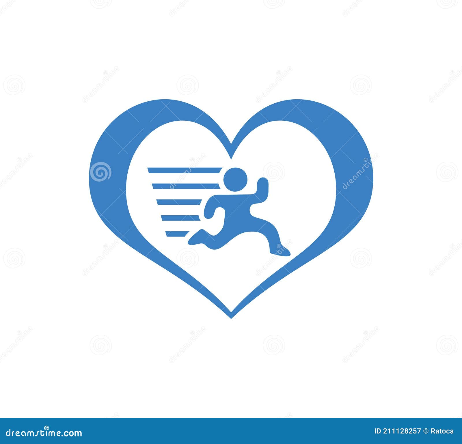 Design of Runner Heart Symbol Stock Vector - Illustration of abstract ...