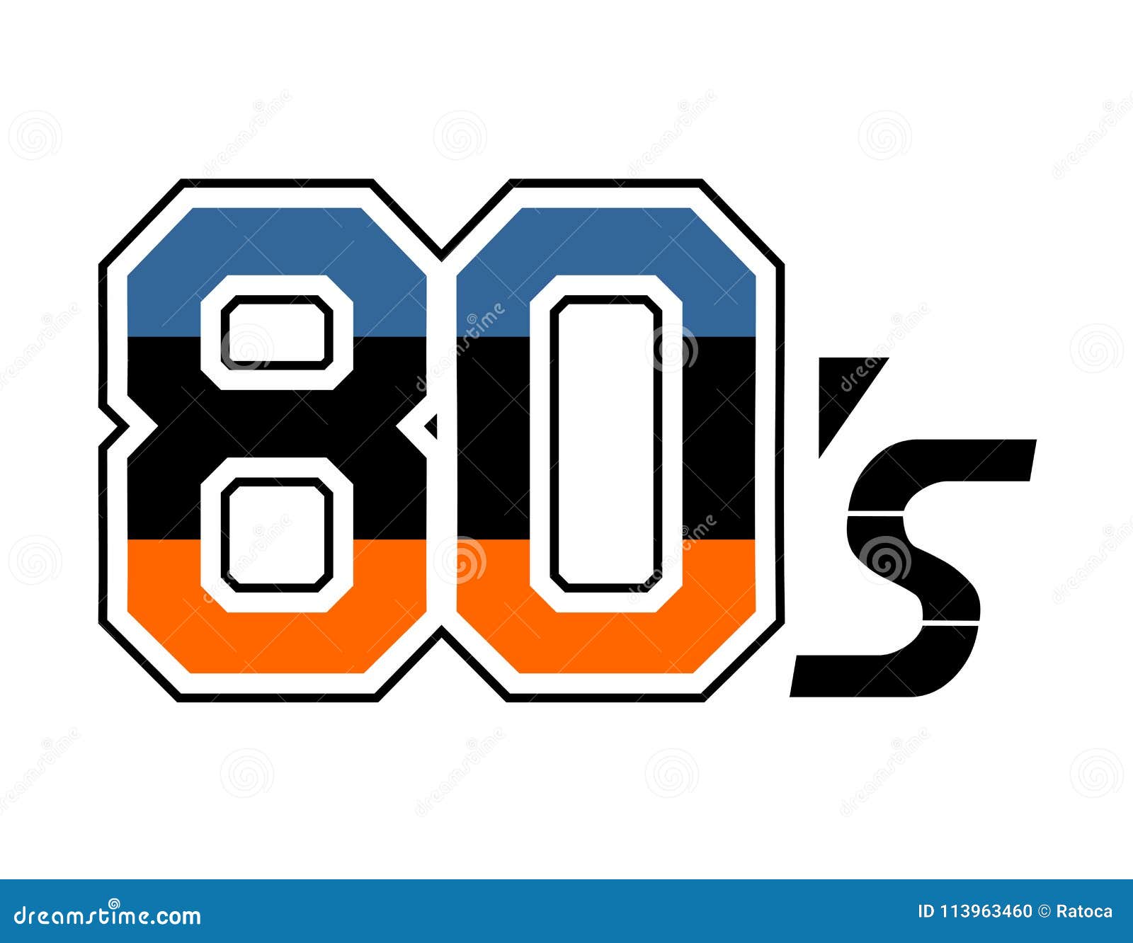 80s decade symbol stock vector. Illustration of decade - 113963460