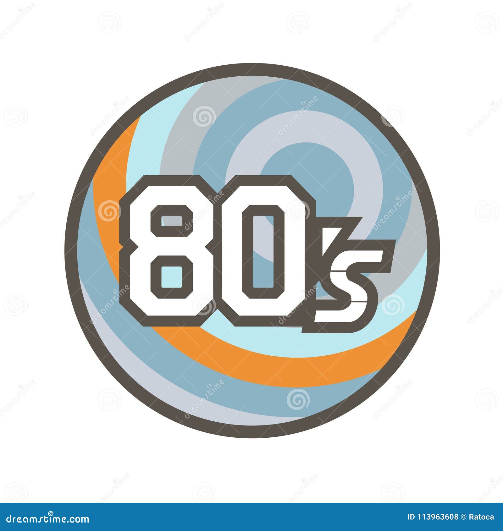 80s decade symbol stock vector. Illustration of card - 113963608