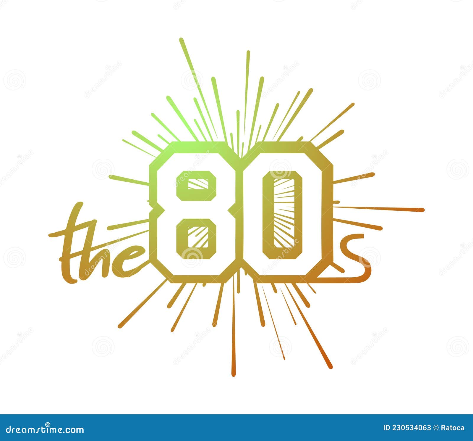 Design of the 80s symbol stock vector. Illustration of audio - 230534063