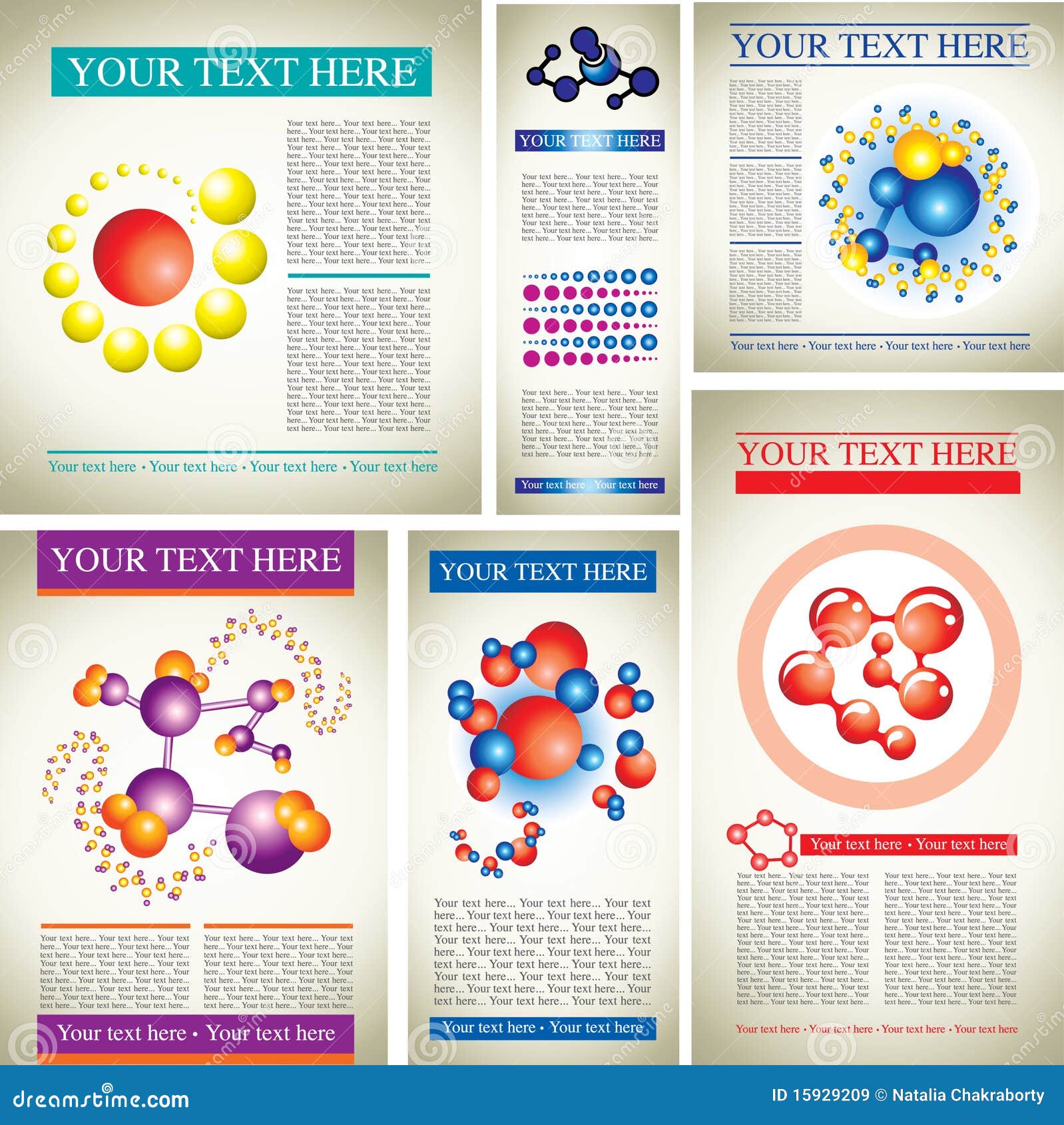 Design Samples with Molecules Stock Vector - Illustration of micro ...
