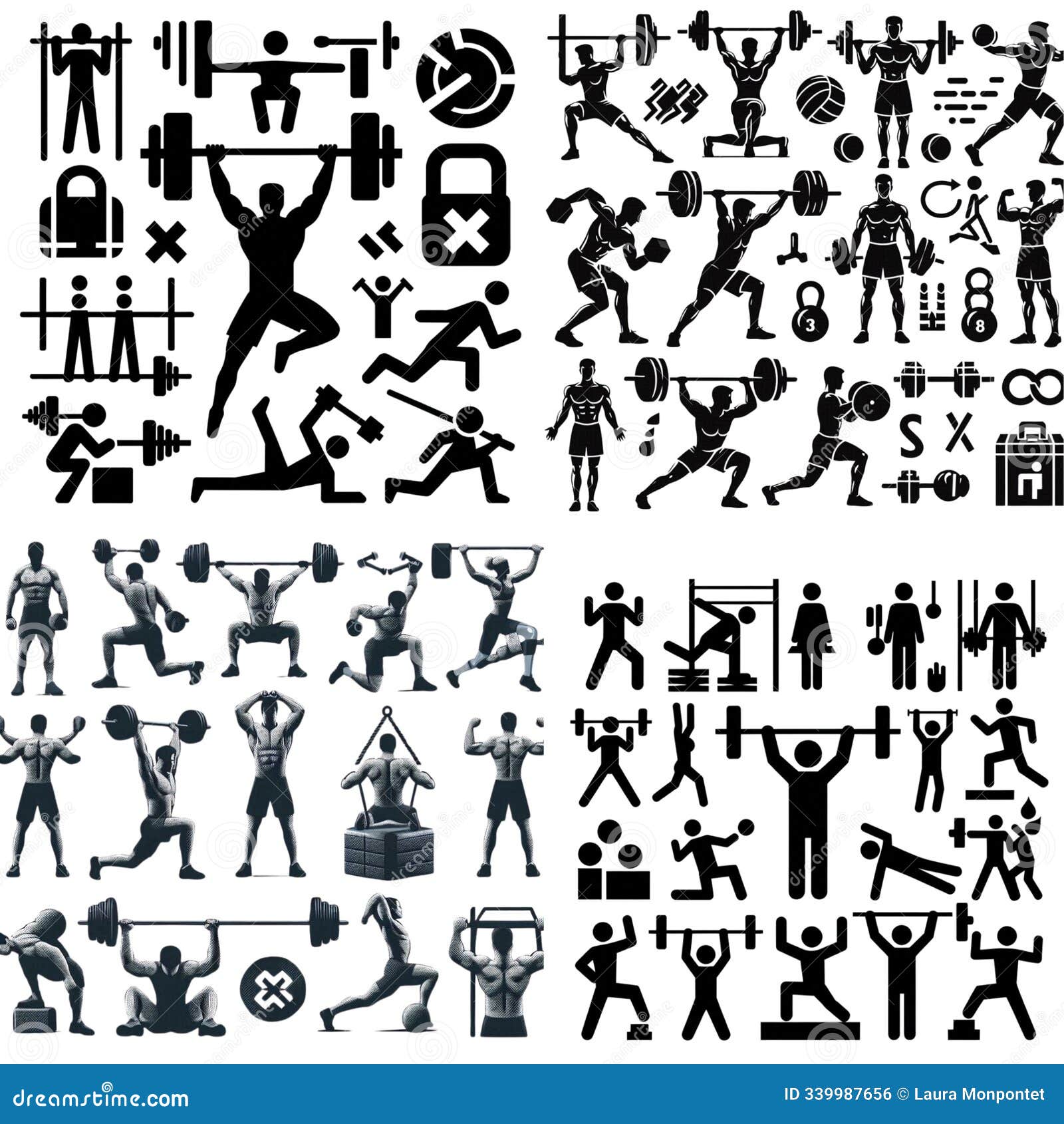 Cross Fit Pictograms Royalty-Free Stock Photography | CartoonDealer.com ...