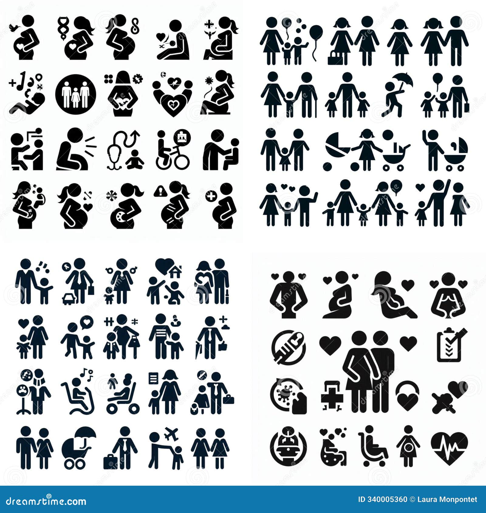 Family Pictograms Stock Image | CartoonDealer.com #340005373
