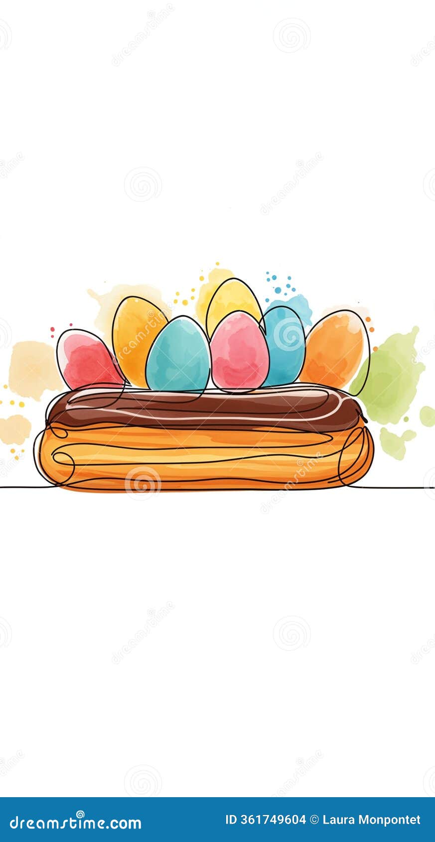How To Draw Eclair Pastry For Children. Step By Step Drawing Tutorial ...