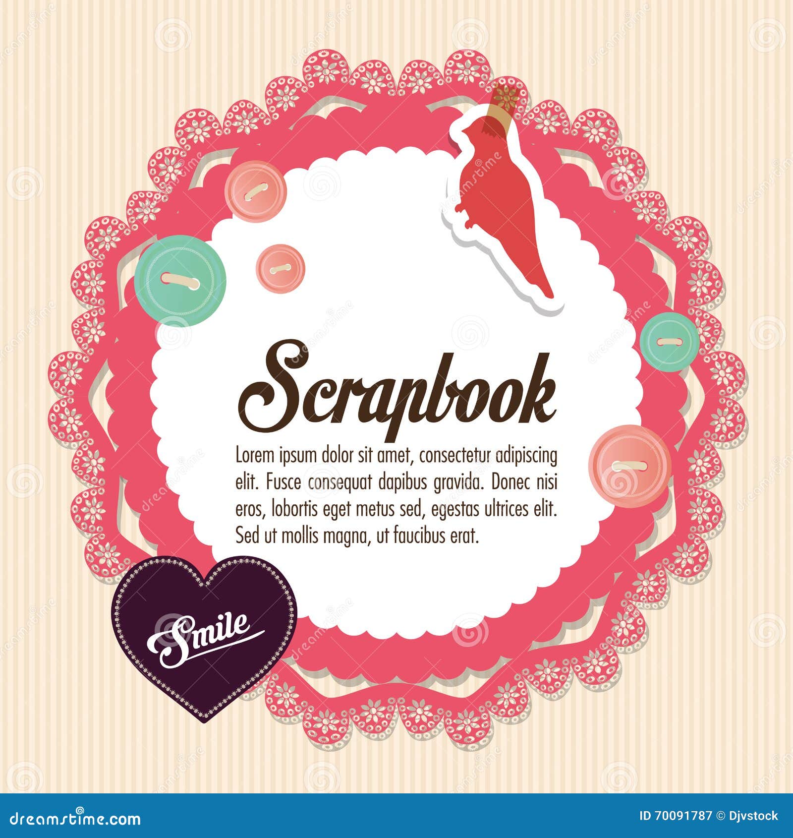 Design of Scrapbook Icons, Vector Design Stock Vector - Illustration of ...