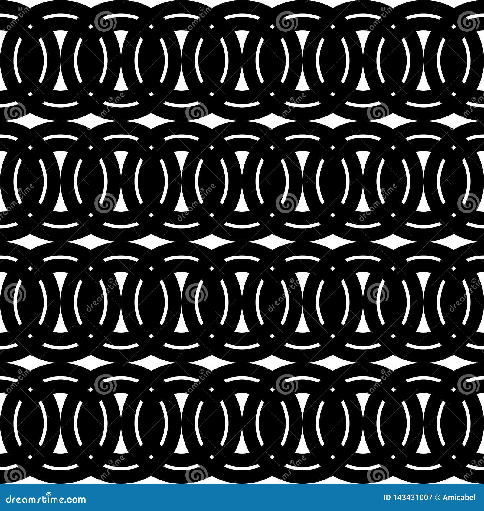 Design Seamless Chain Pattern Stock Vector - Illustration of uncolored ...