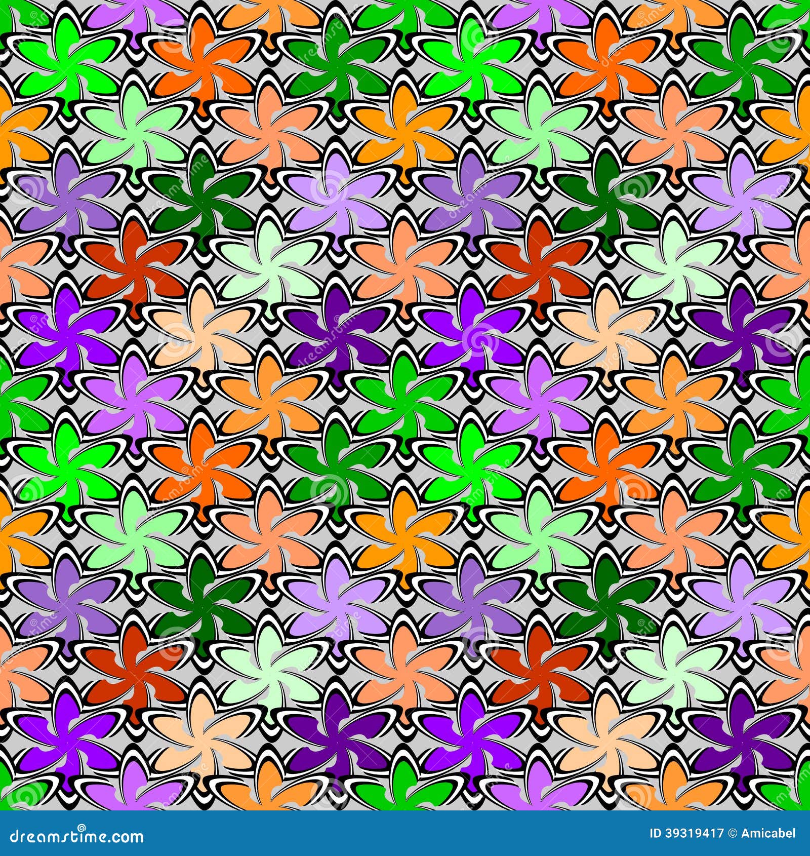 Design Seamless Colorful Decorative Pattern Stock Vector - Illustration ...