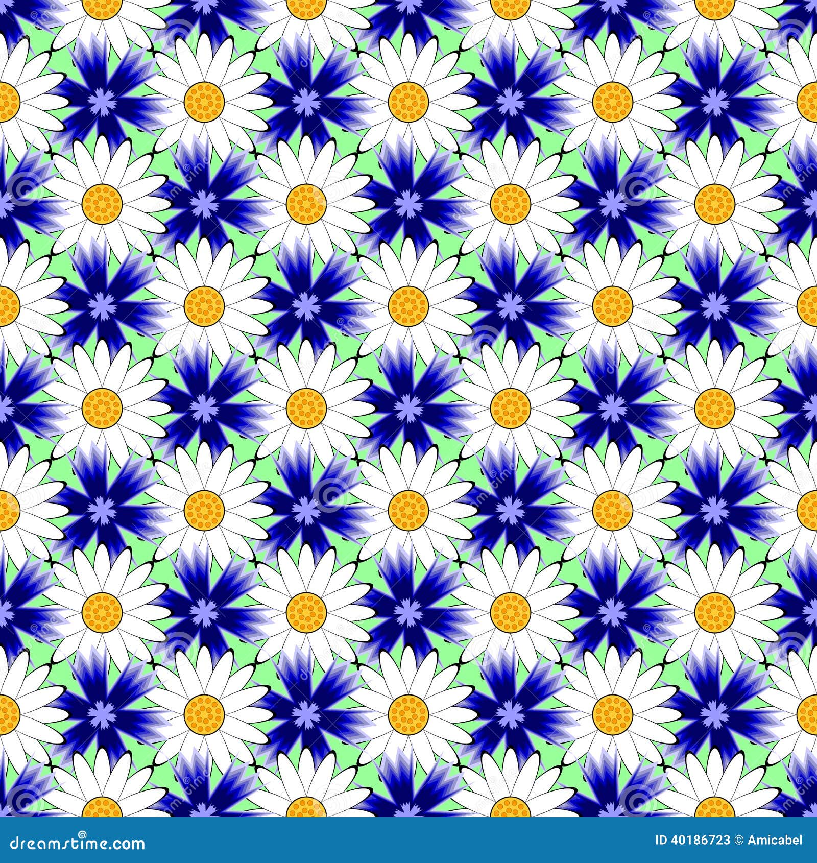 Design Seamless Colorful Flower Decorative Pattern Stock Vector ...