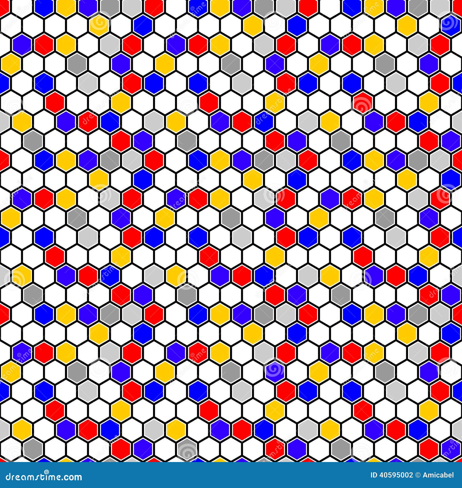 Design Seamless Colorful Mosaic Hexagon Pattern Stock Vector ...