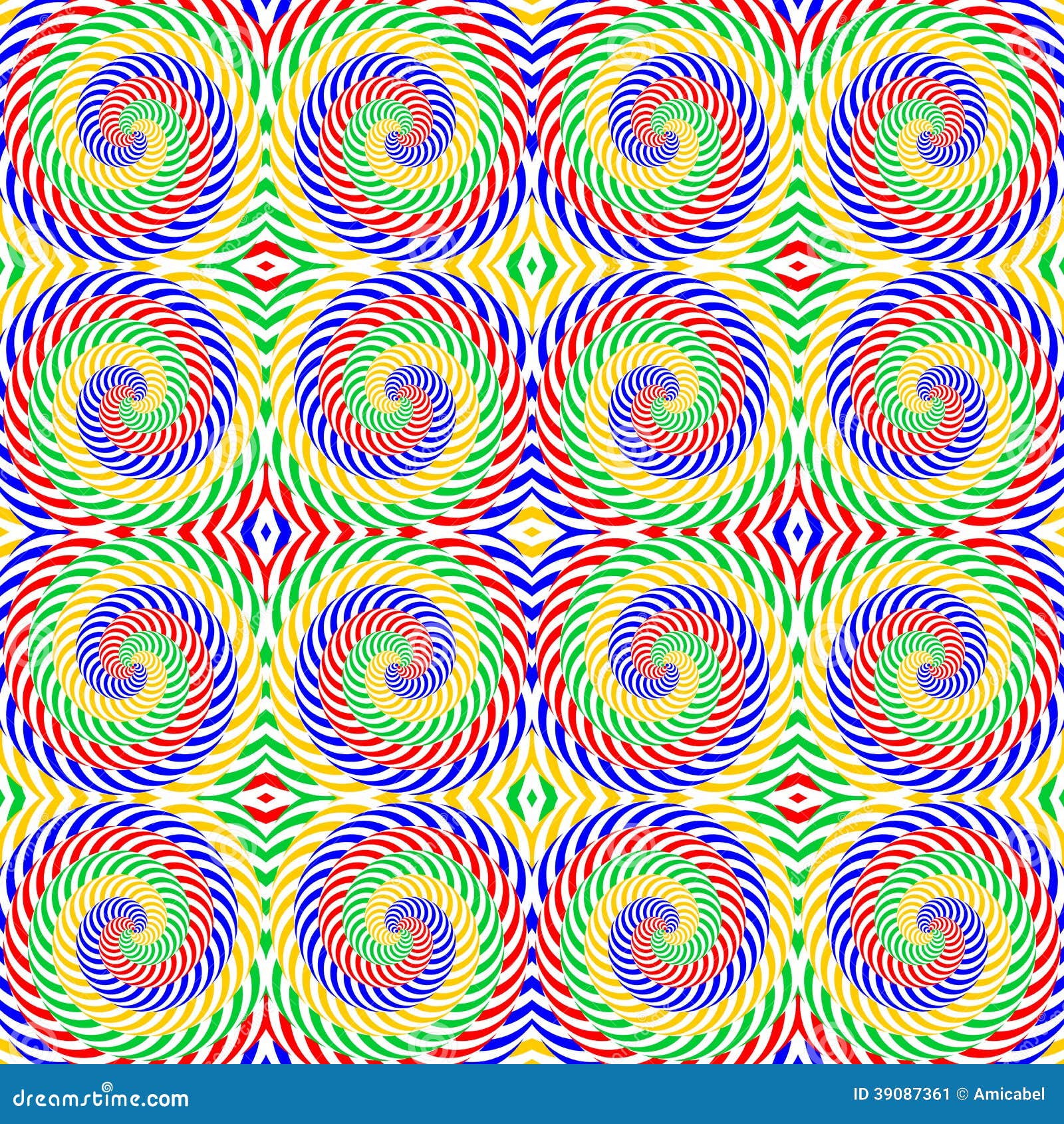 Design Seamless Colorful Spiral Movement Pattern Stock Vector ...