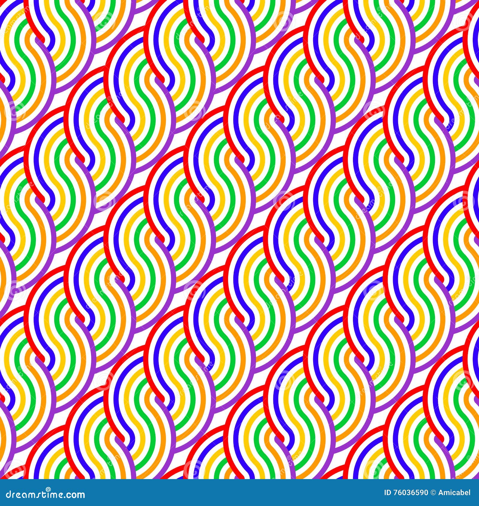 Design Seamless Colorful Waving Pattern Stock Vector - Illustration of ...