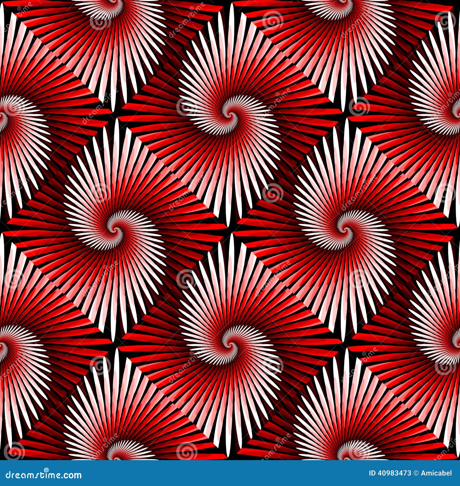 Design Seamless Colorful Whirl Rotation Pattern Stock Vector ...