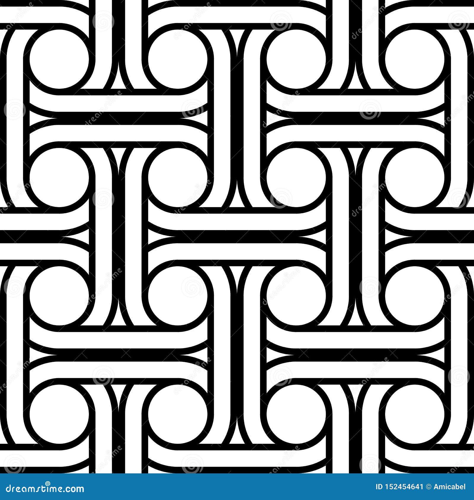 Design Seamless Interlaced Pattern Stock Vector - Illustration of ...