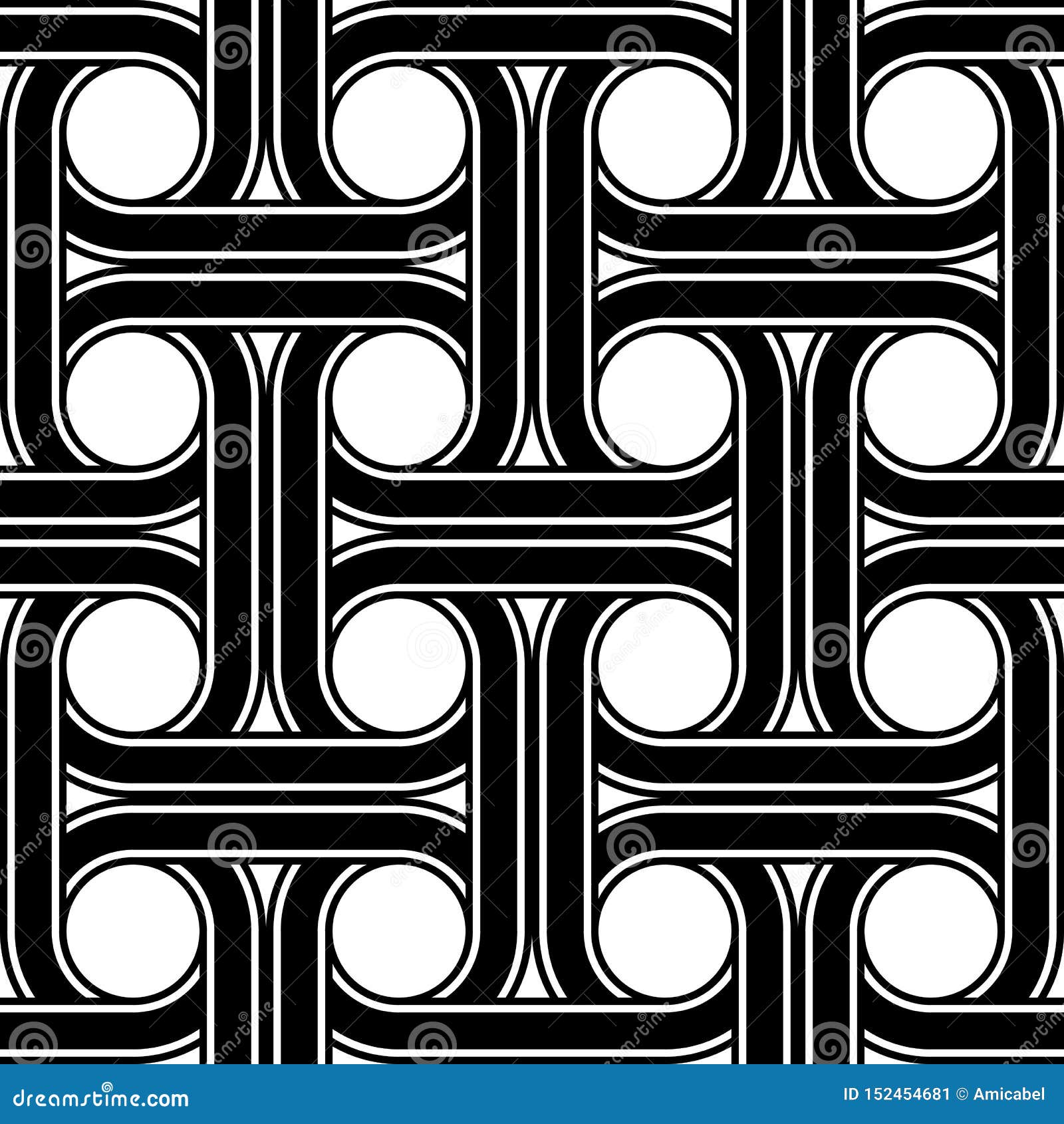 Design Seamless Interlaced Pattern Stock Vector - Illustration of ...