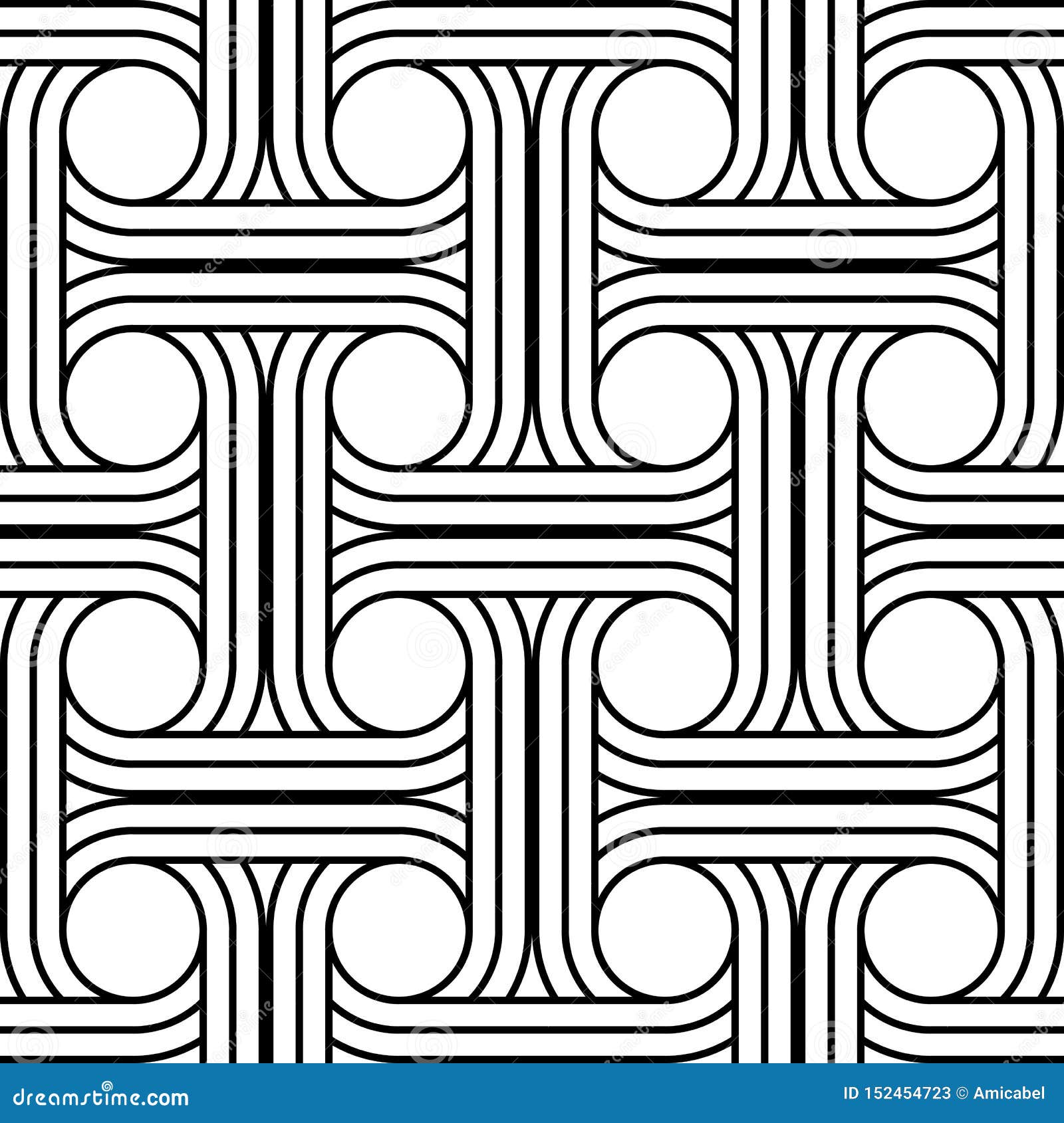 Design Seamless Interlaced Pattern Stock Vector - Illustration of line ...