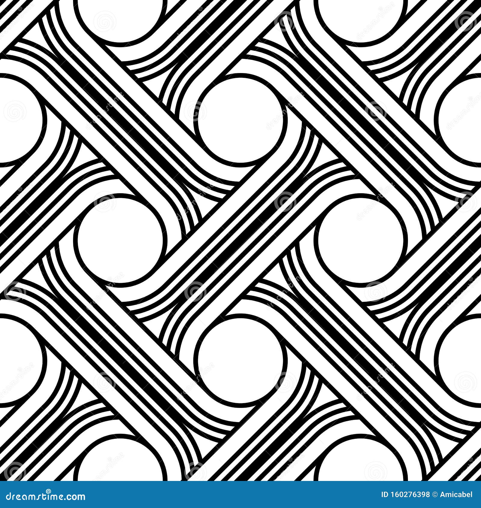 Design Seamless Interlaced Pattern Stock Vector - Illustration of ...