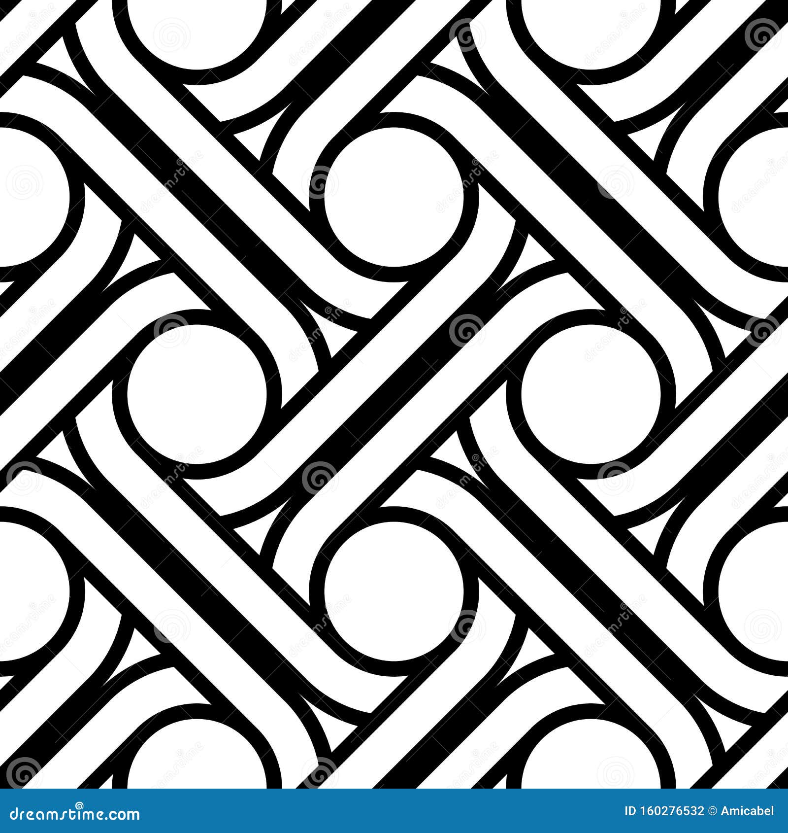 Design Seamless Interlaced Pattern Stock Vector - Illustration of round ...
