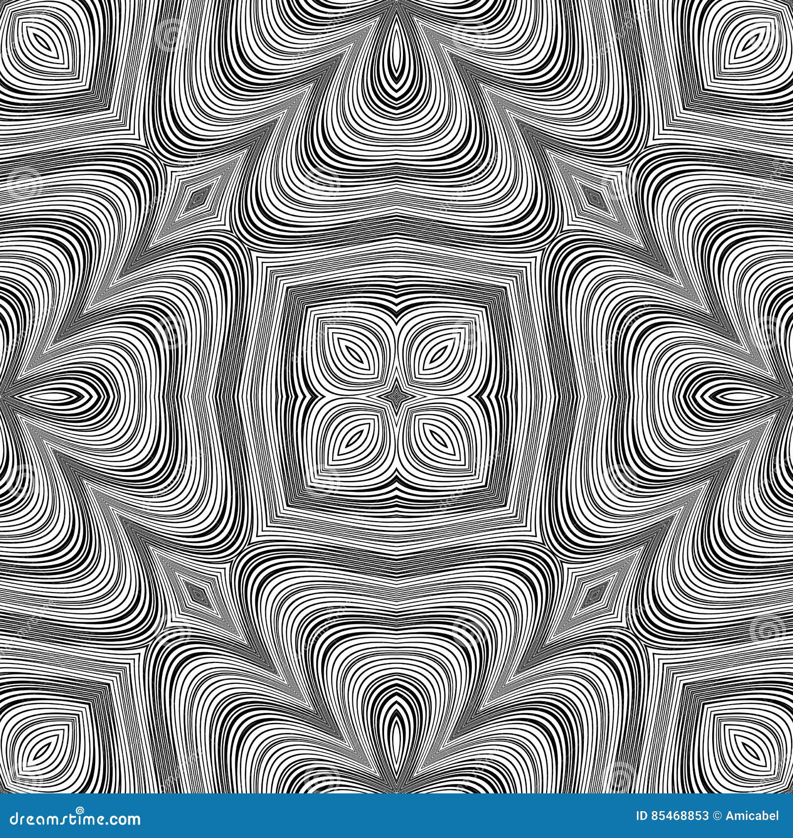 Design Seamless Monochrome Decorative Pattern Stock Vector ...
