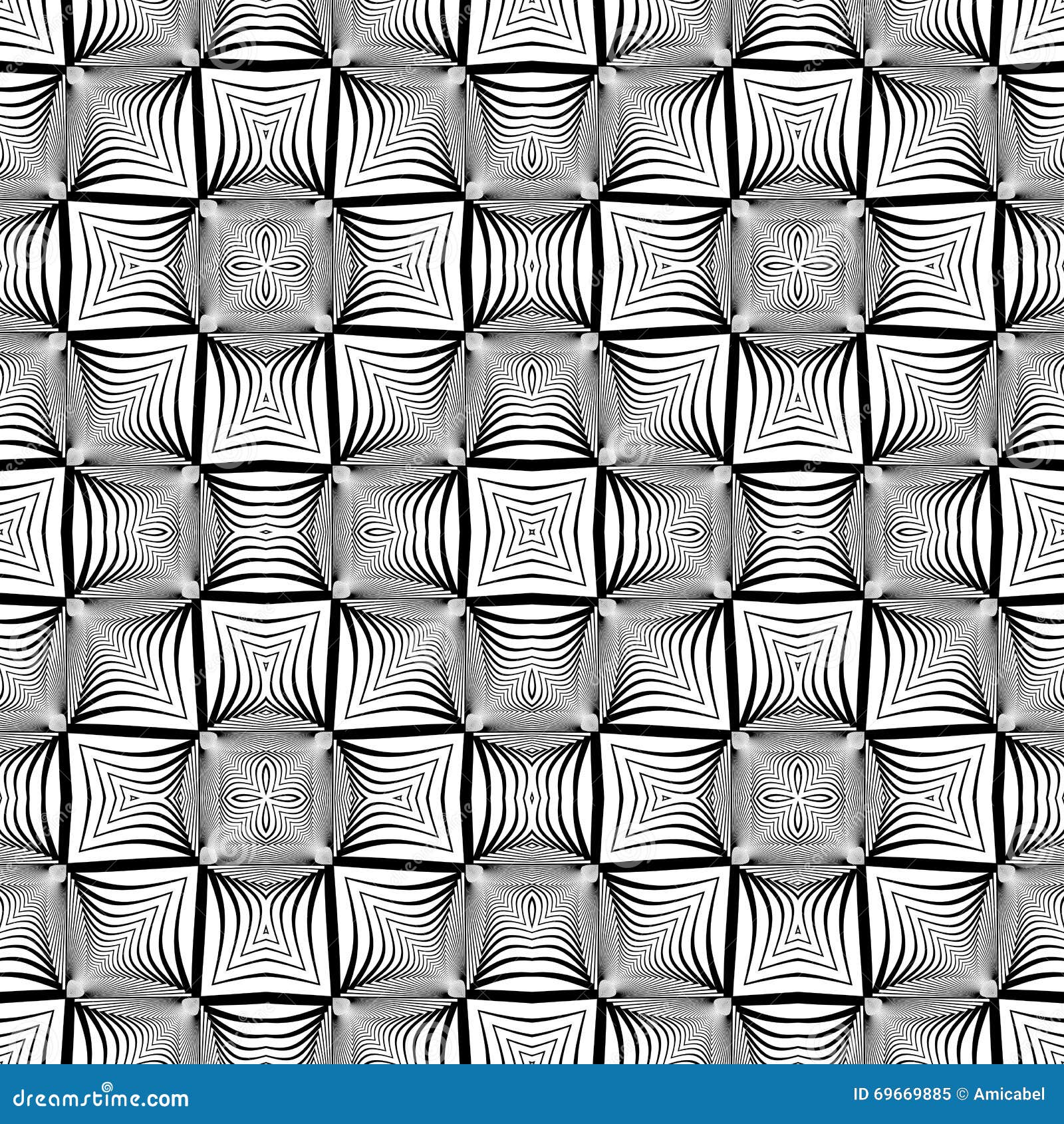 Design Seamless Monochrome Decorative Pattern Stock Vector ...