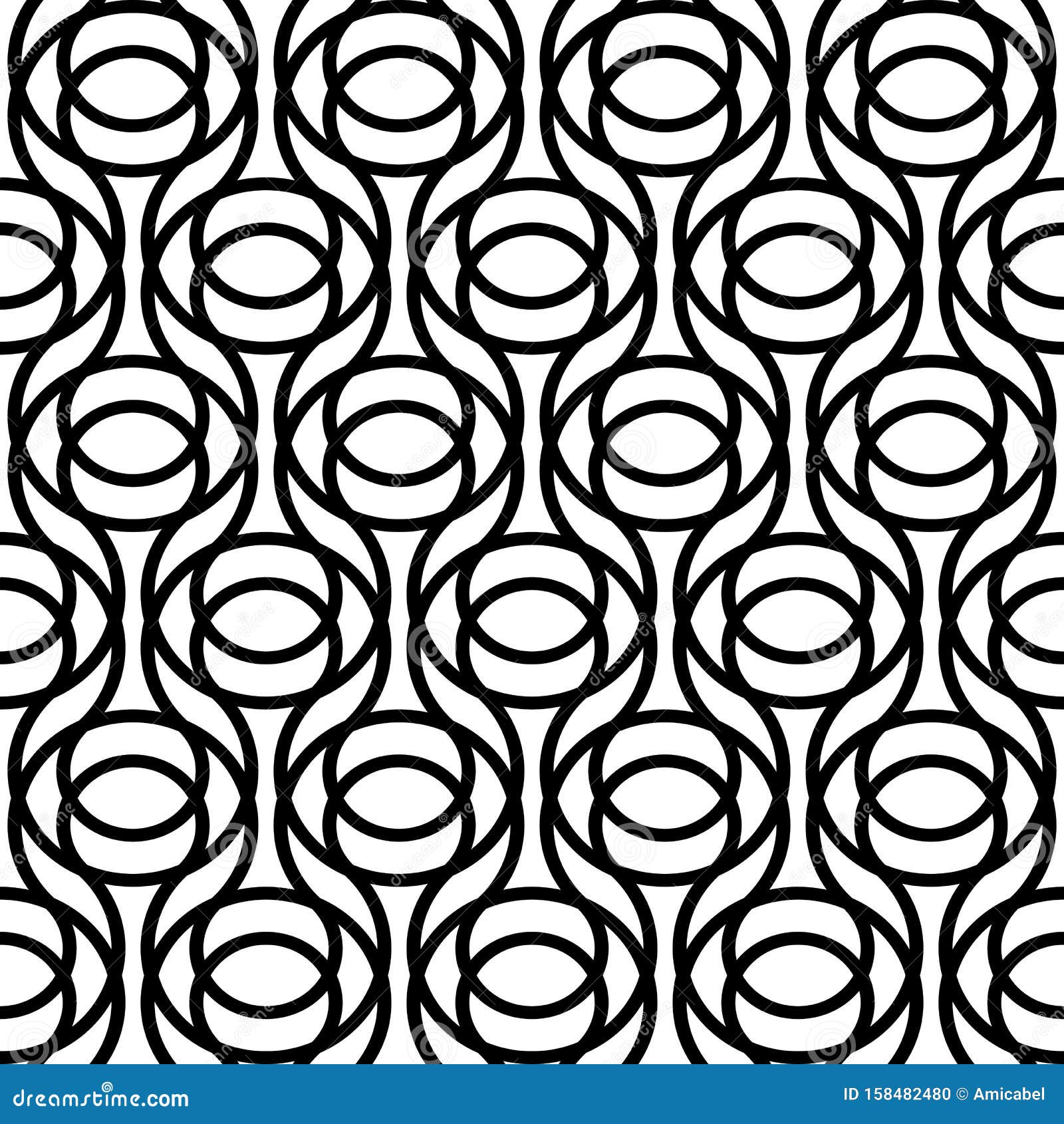 Design Seamless Monochrome Decorative Pattern Stock Vector ...