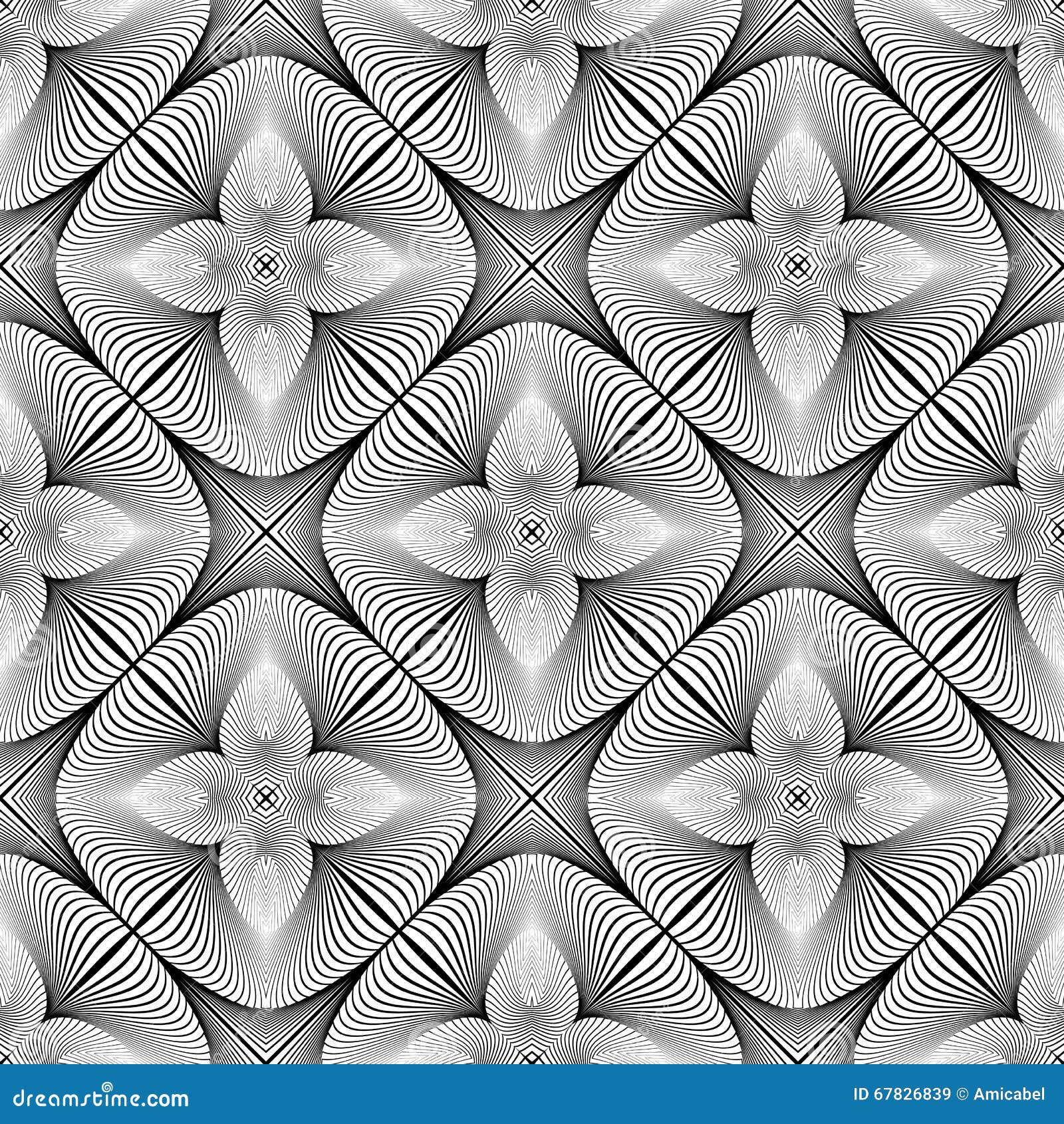 Design Seamless Monochrome Decorative Pattern Stock Vector ...