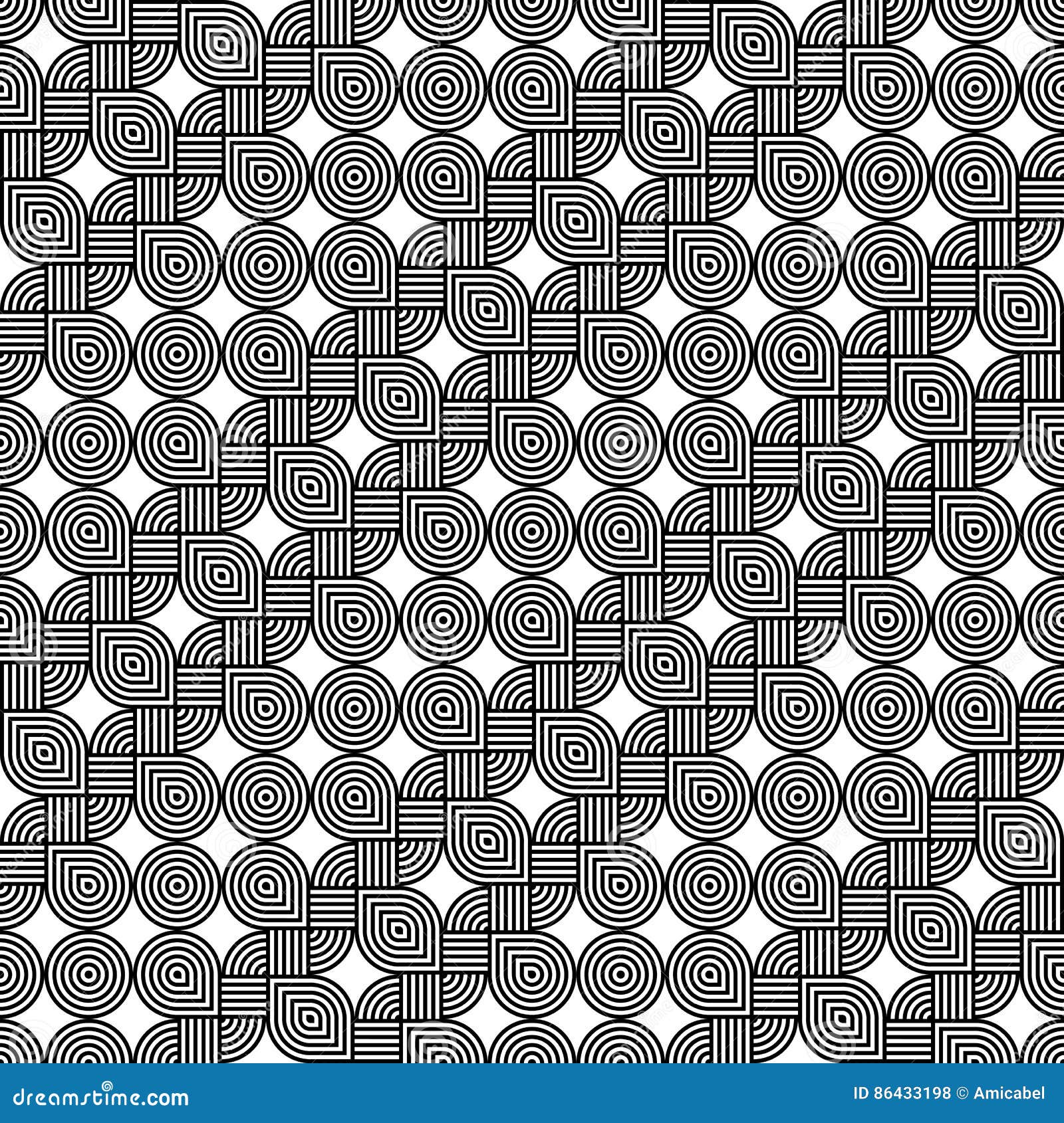 Design Seamless Monochrome Decorative Pattern Stock Vector ...