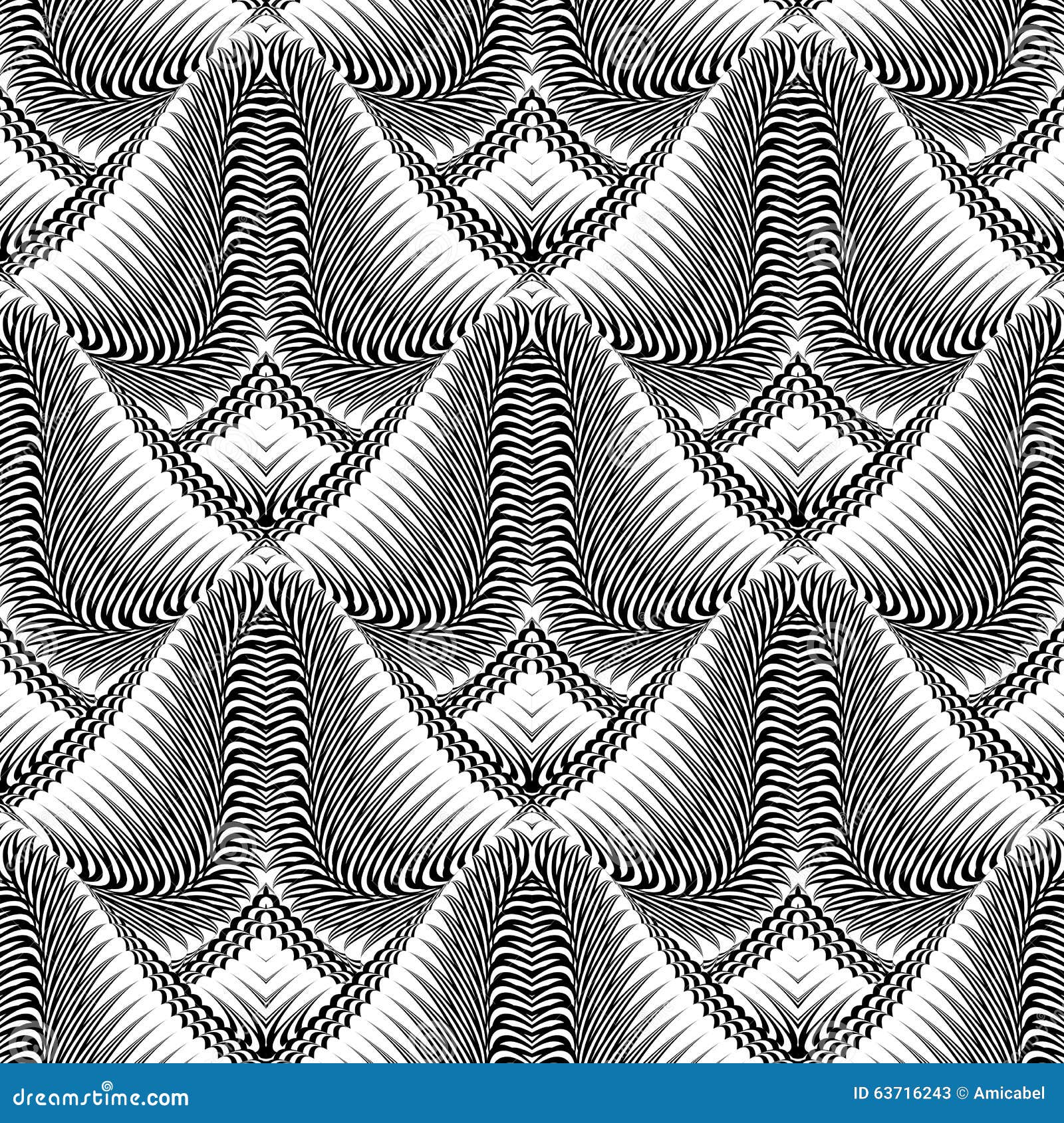 Design Seamless Monochrome Decorative Pattern Stock Vector ...