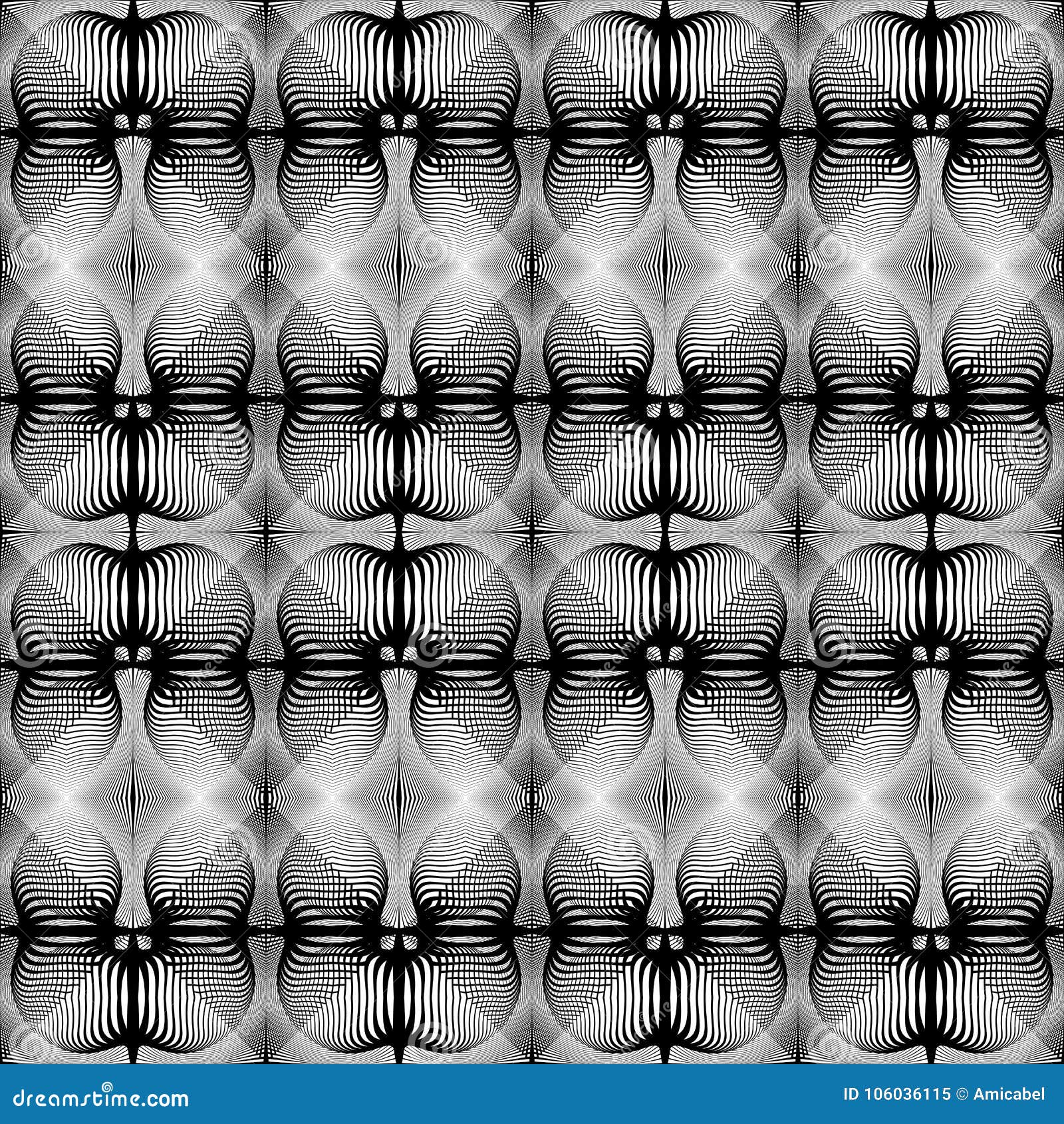 Design Seamless Monochrome Decorative Pattern Stock Vector ...