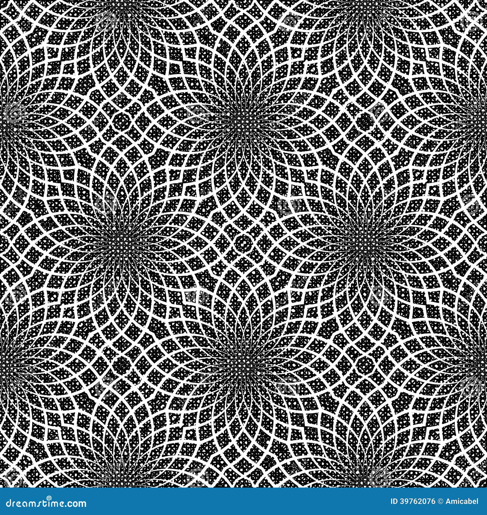 Design Seamless Monochrome Decorative Pattern Stock Vector ...