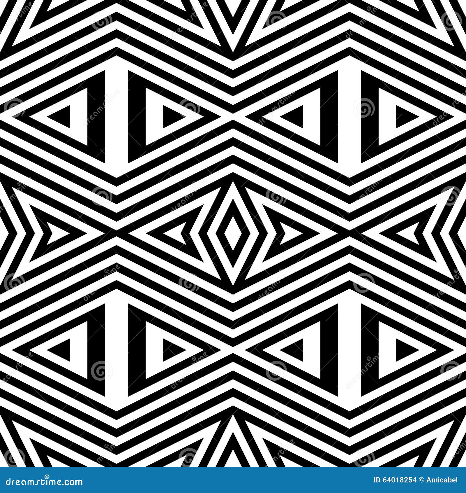 Design Seamless Monochrome Diamond Pattern Stock Vector - Illustration ...