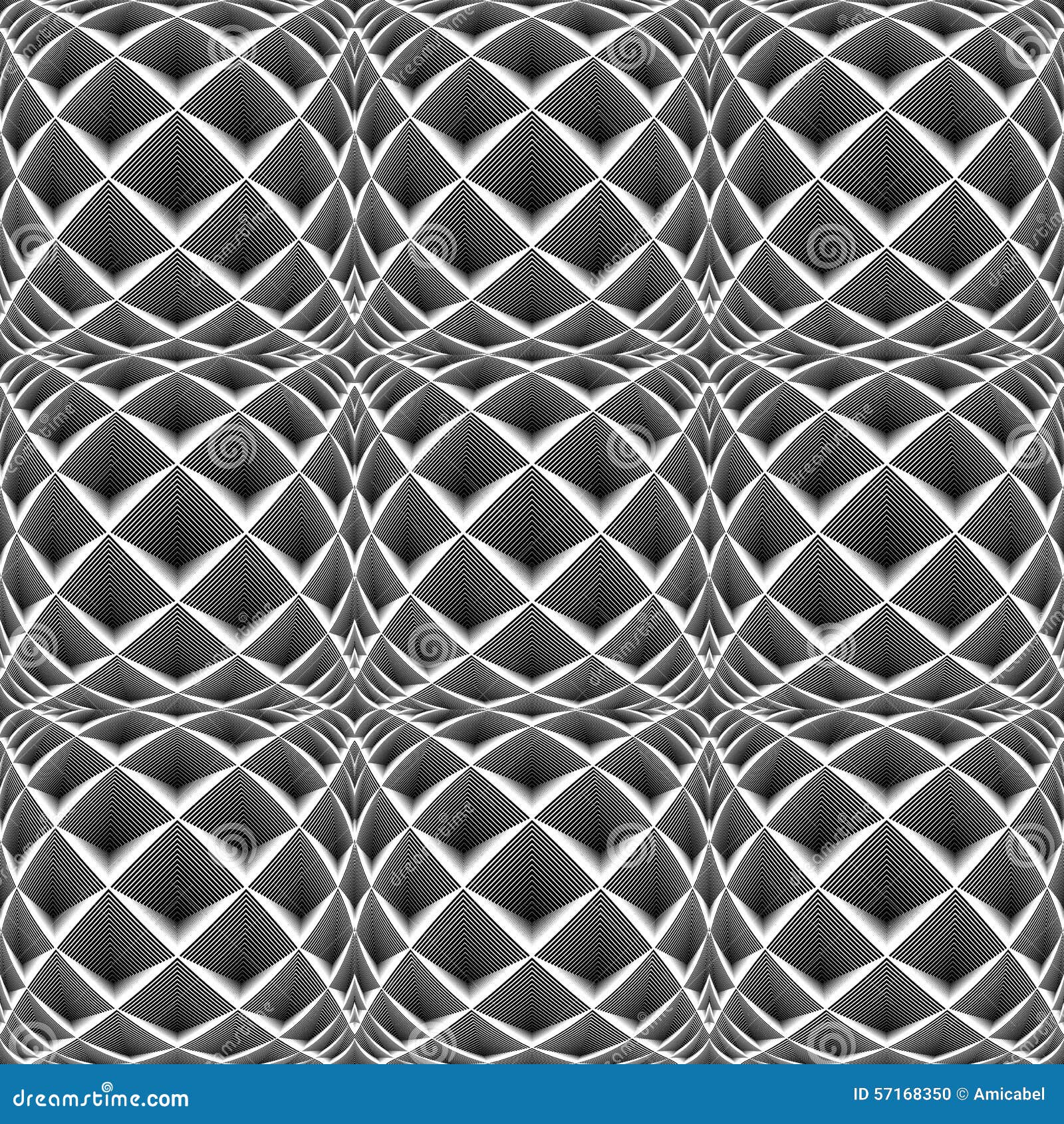 Design Seamless Monochrome Diamond Pattern Stock Vector - Illustration ...