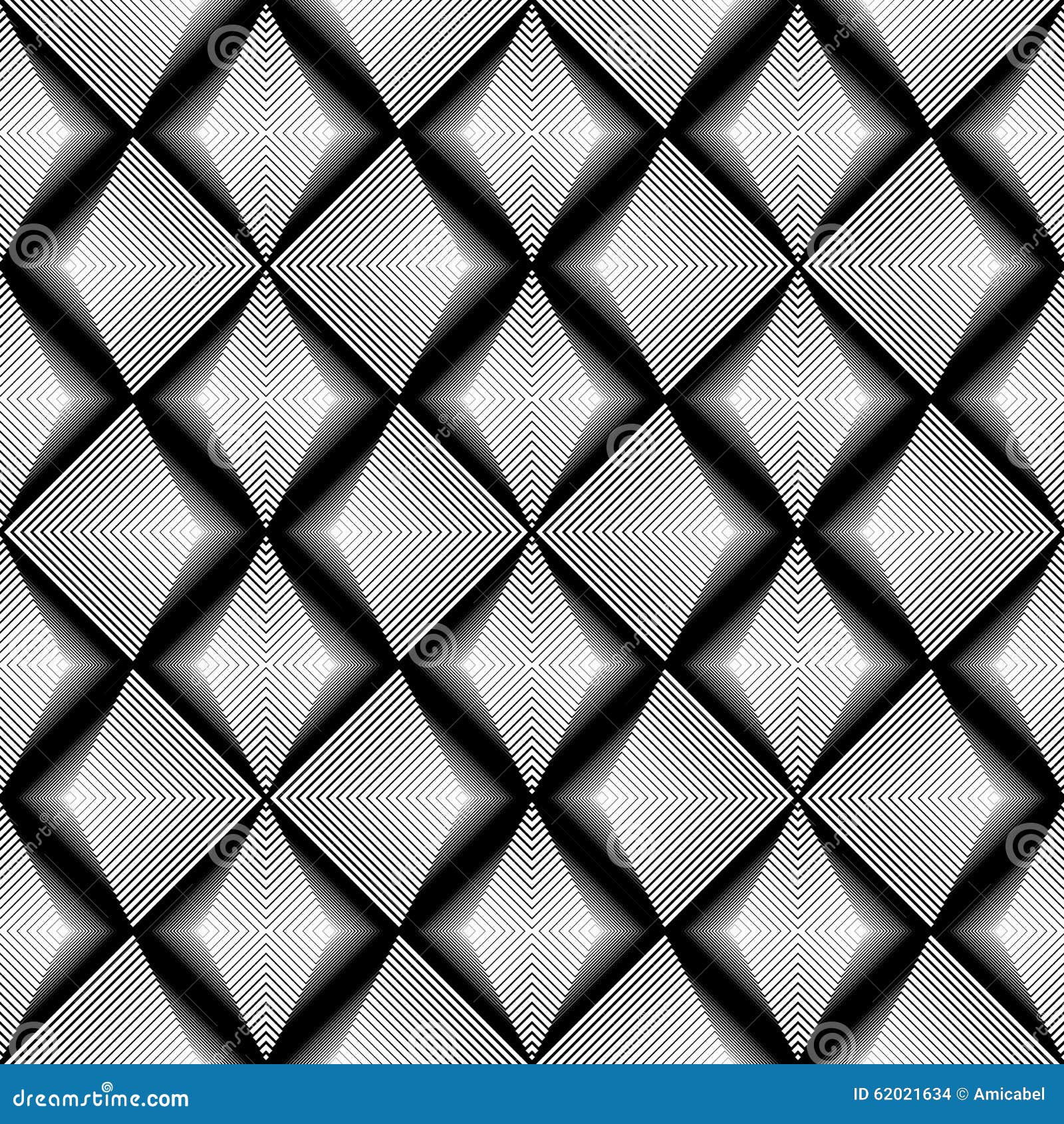 Design Seamless Monochrome Diamond Pattern Stock Vector - Illustration ...