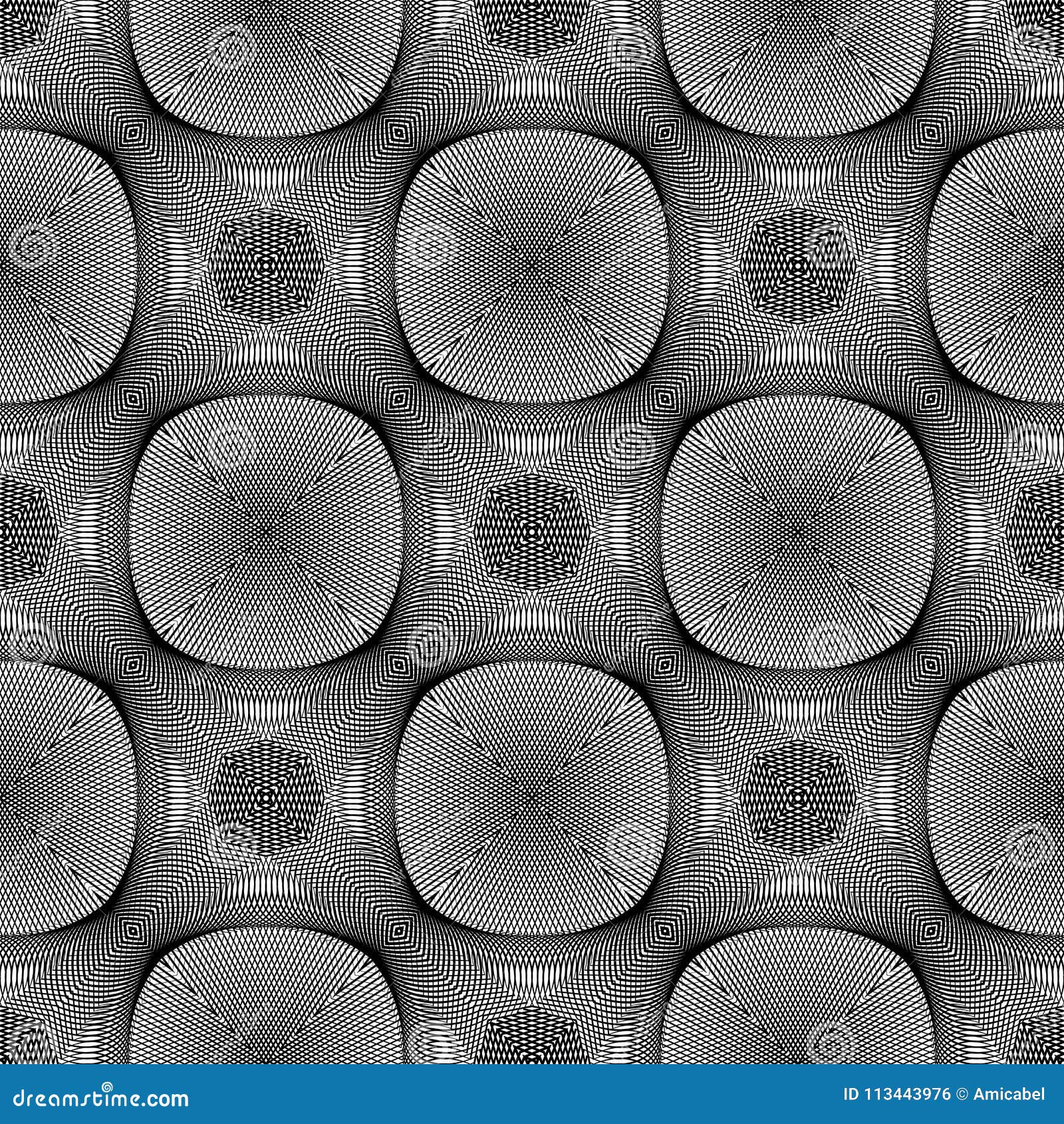 Design Seamless Monochrome Ellipse Pattern Stock Vector - Illustration ...