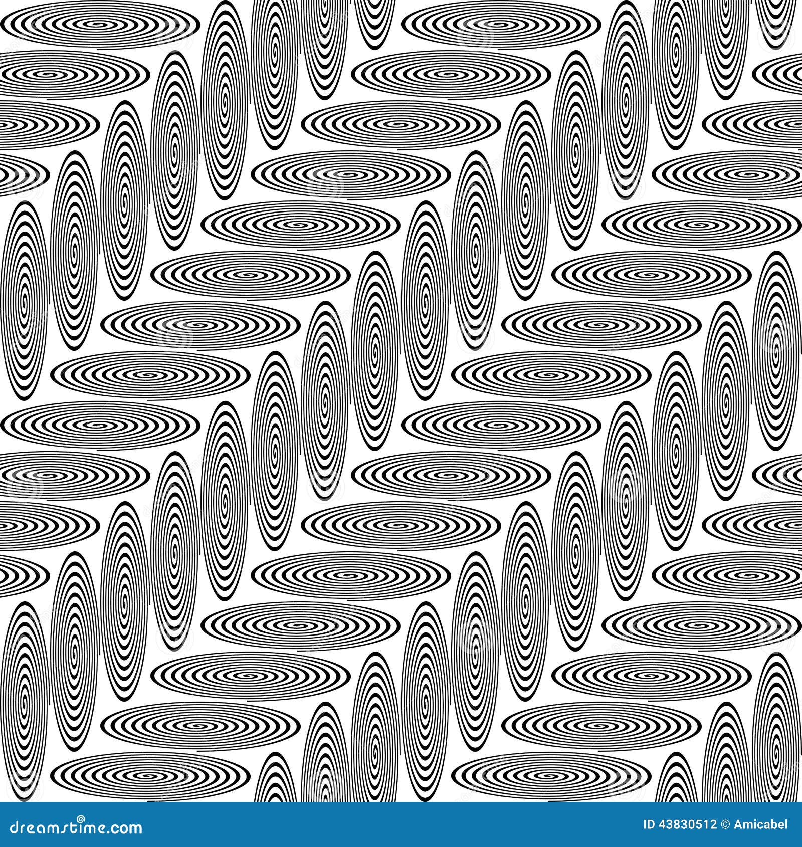 Monochrome Ellipse Pattern Background Design Set Vector Illustration ...