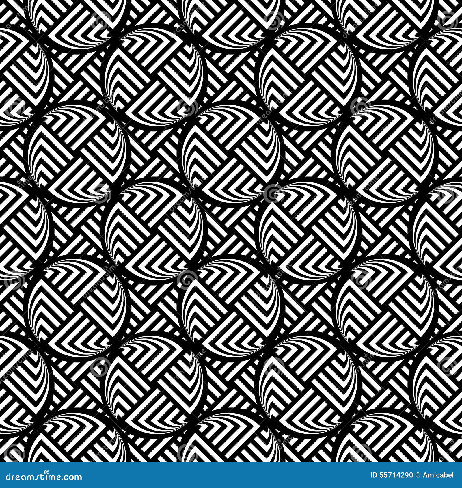 Design Seamless Monochrome Ellipse Pattern Stock Vector - Illustration ...