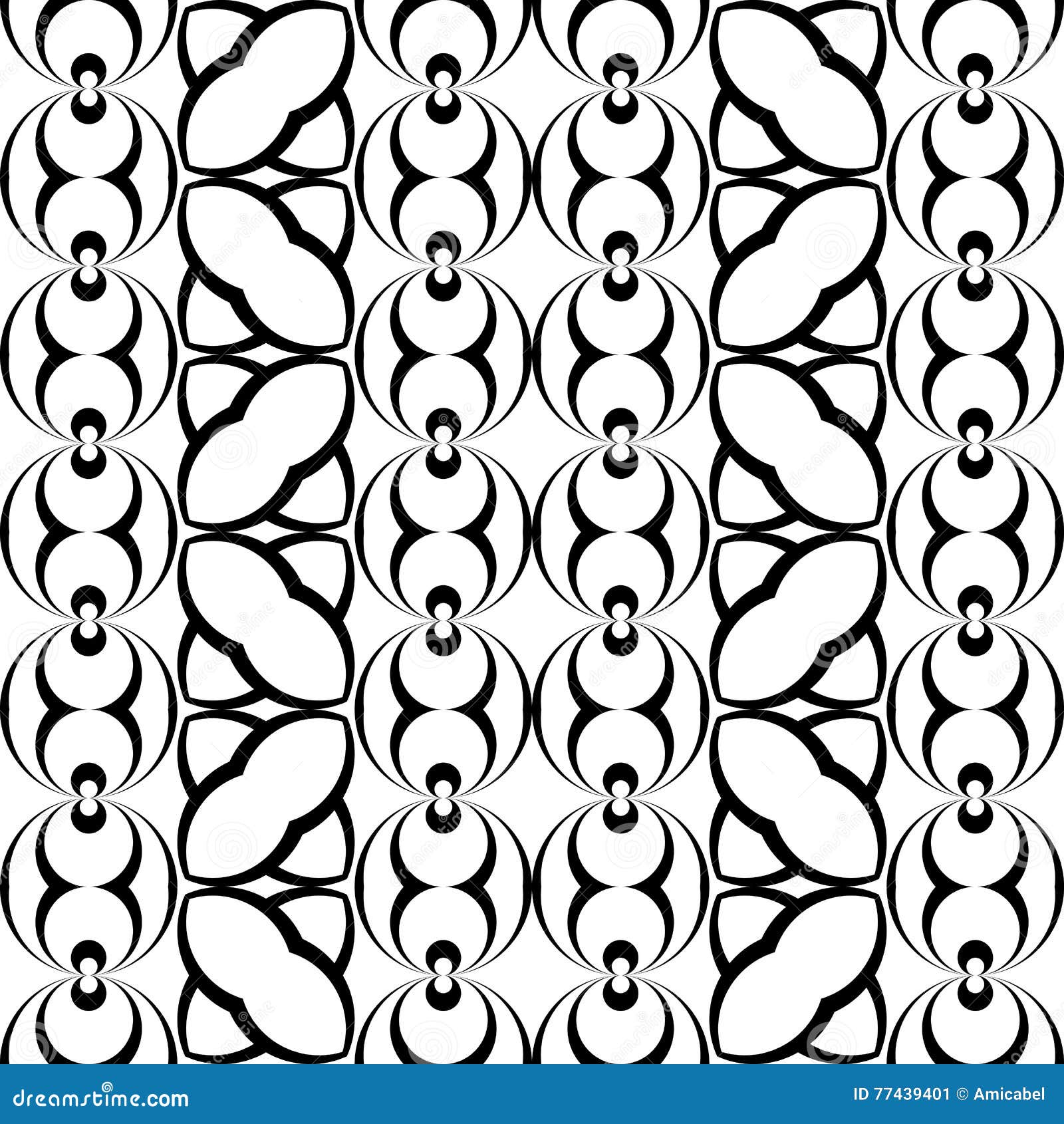 Design Seamless Monochrome Geometric Pattern Stock Vector ...
