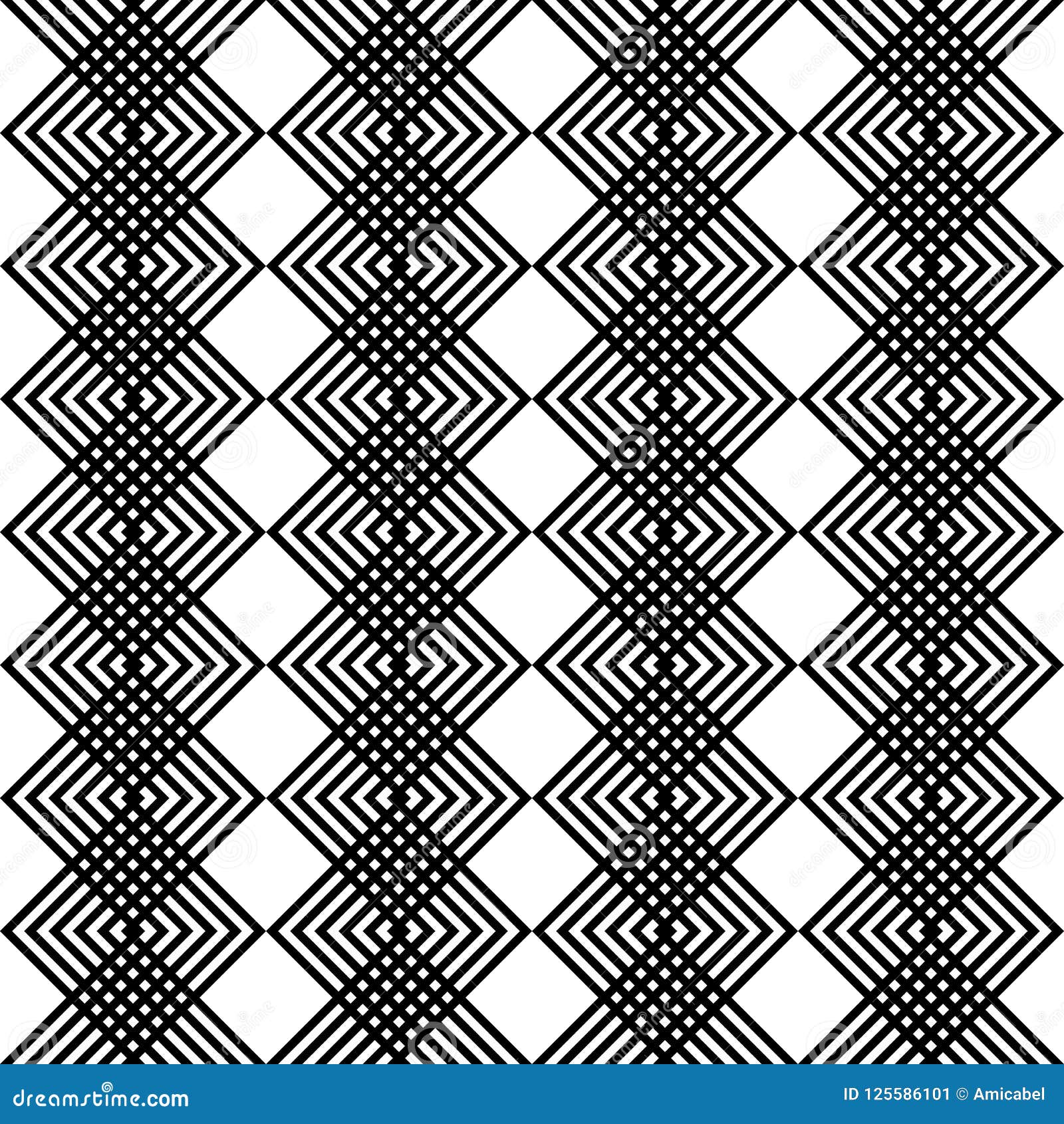 Design Seamless Monochrome Geometric Pattern Stock Vector ...
