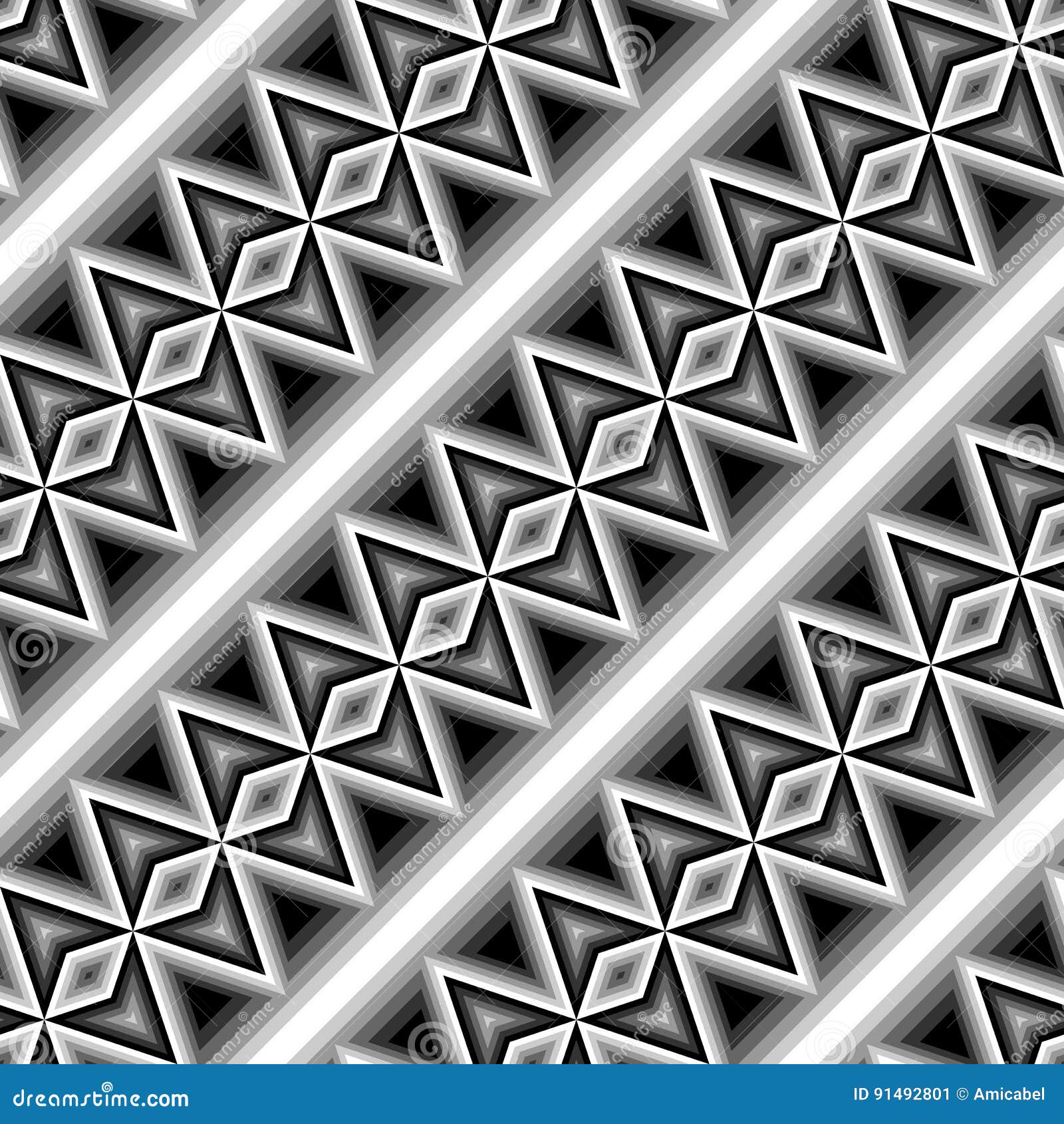 Design Seamless Monochrome Geometric Pattern Stock Vector ...