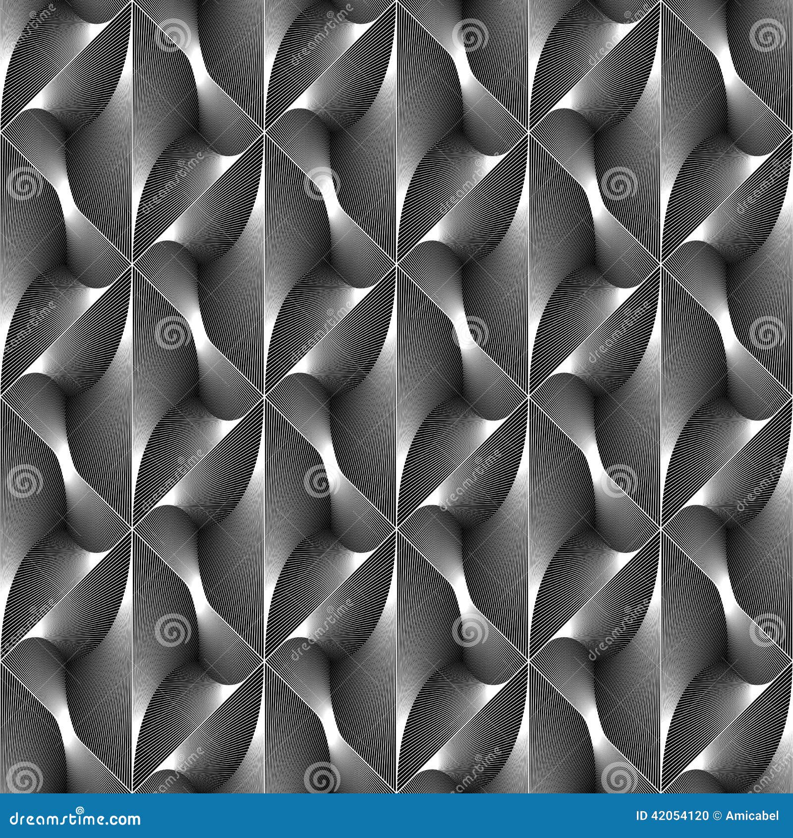Design Seamless Monochrome Geometric Pattern Stock Vector ...