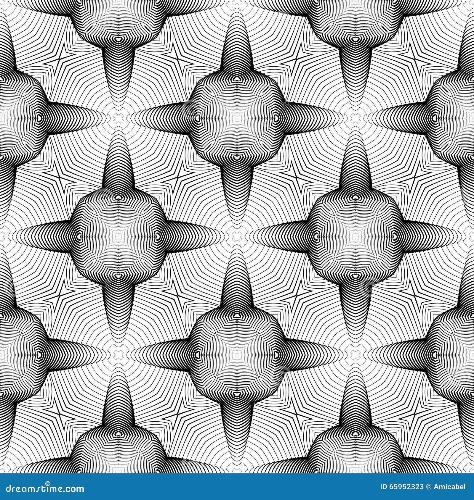 Design Seamless Monochrome Geometric Pattern Stock Vector ...