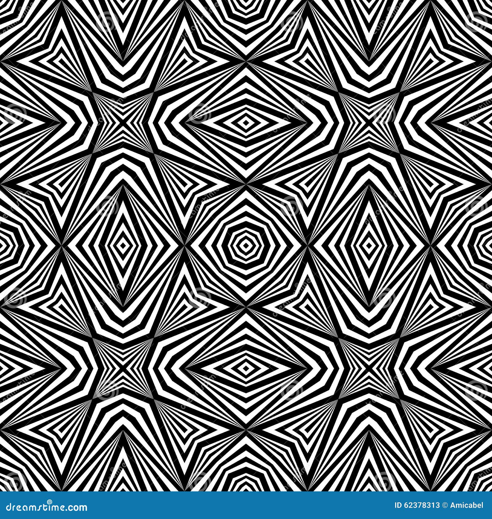 Design Seamless Monochrome Geometric Pattern Stock Vector ...