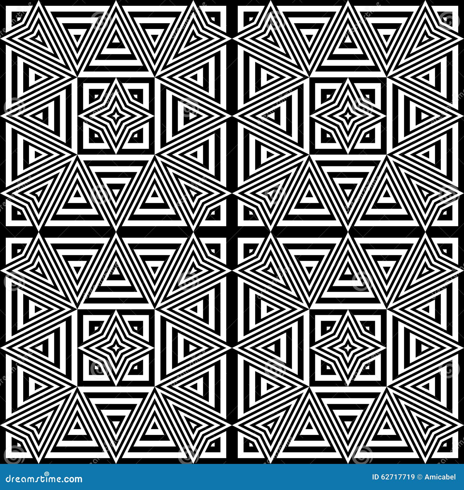 Design Seamless Monochrome Geometric Pattern Stock Vector ...