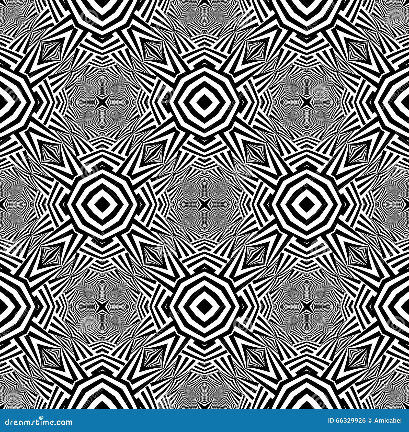 Design Seamless Monochrome Geometric Pattern Stock Vector ...