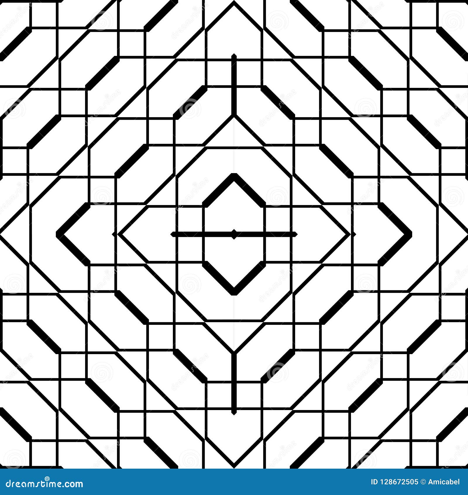 Design Seamless Monochrome Geometric Pattern Stock Vector ... Design Seamless Monochrome Geometric Pattern Stock Vector ...